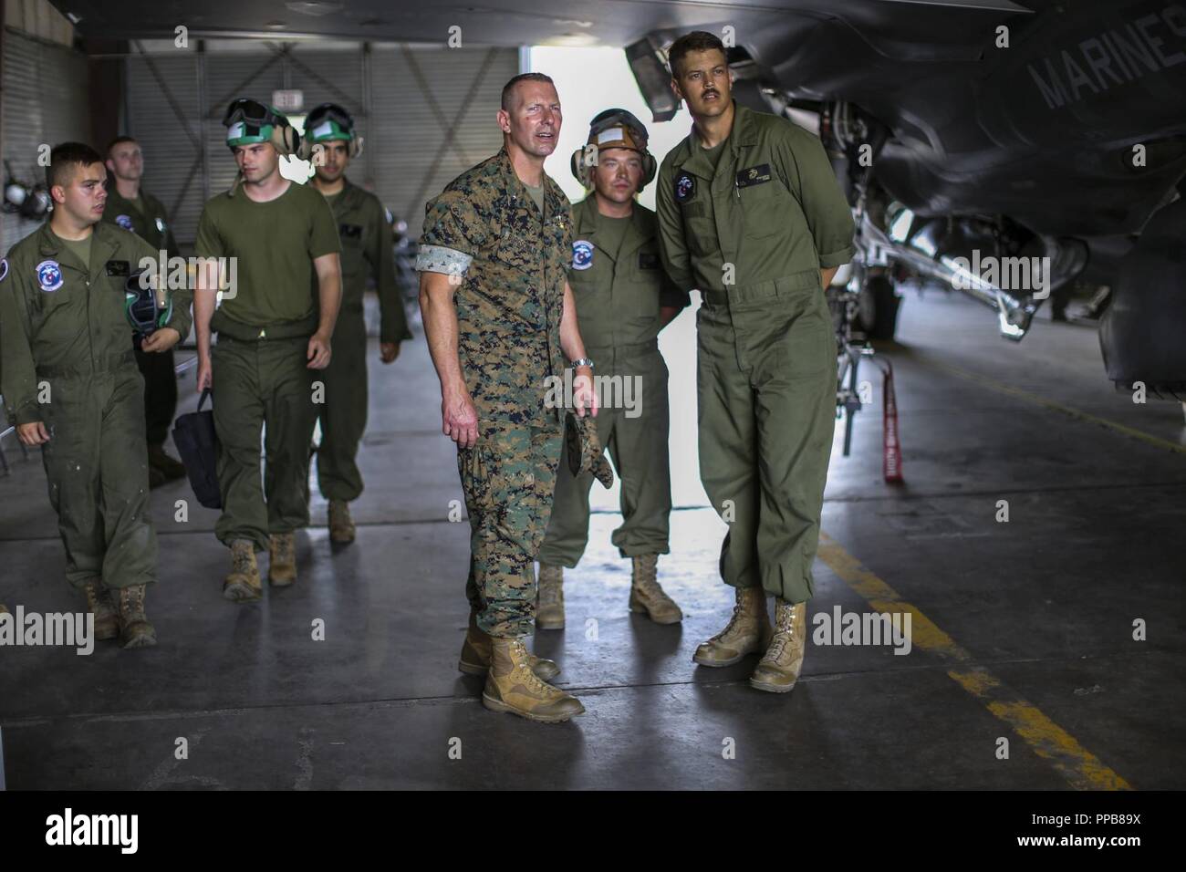 Brig. Gen. Michael Borgschulte, the 3rd Marine Aircraft Wing Assistant ...