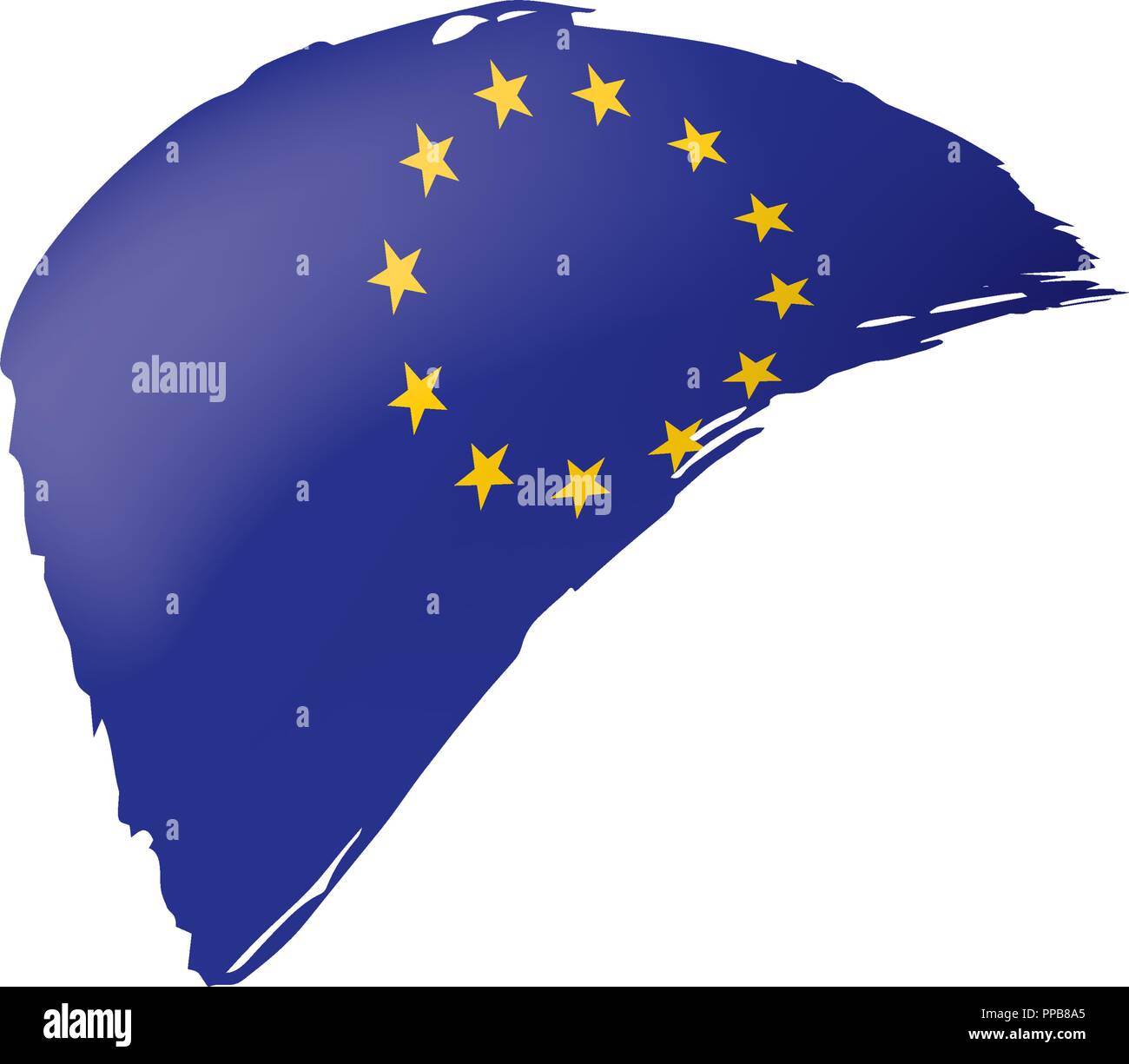 European union flag, vector illustration on a white background Stock ...