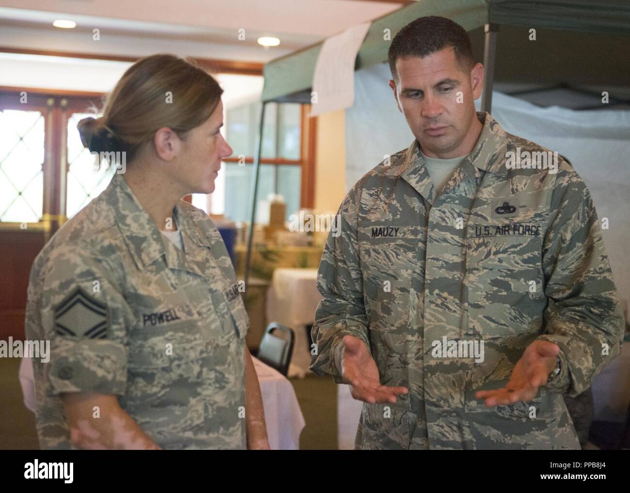 U.S. Air Force Senior Master Sgt. Georgia Powell, and Command Chief ...