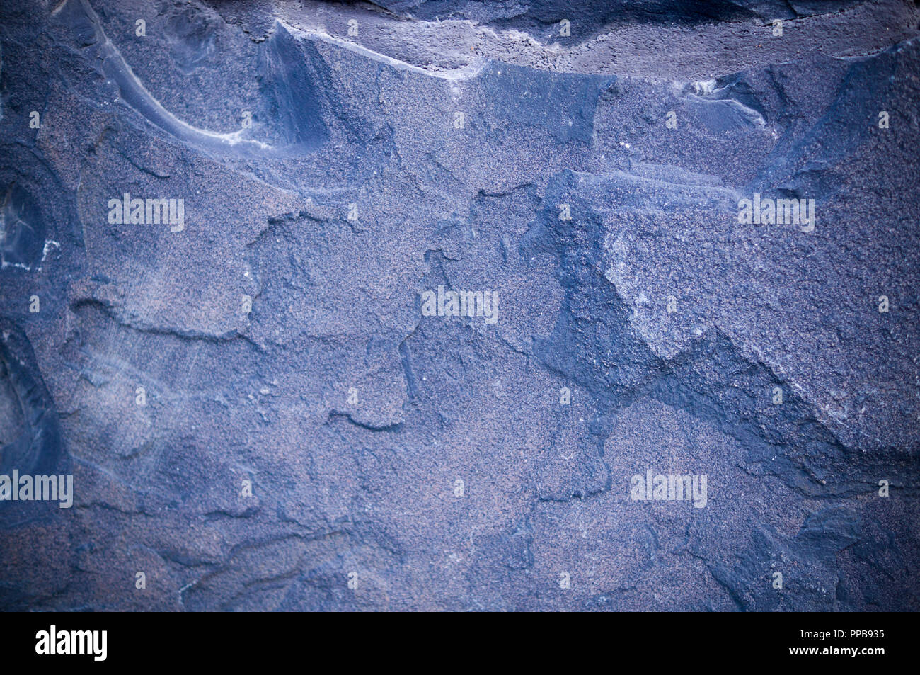 blue granite stone tiled background with vignette. geological, texture ...