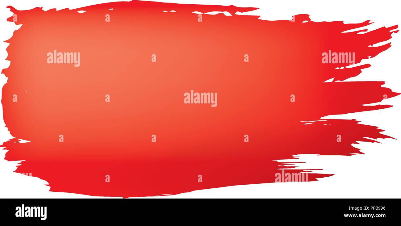 Brush stroke of red paint on white background Stock Vector Image & Art ...