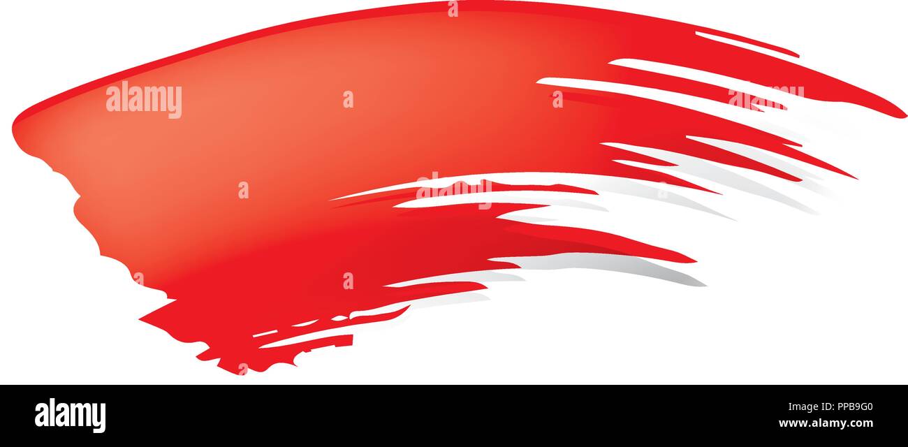 Brush stroke of red paint on white background Stock Vector Image & Art ...