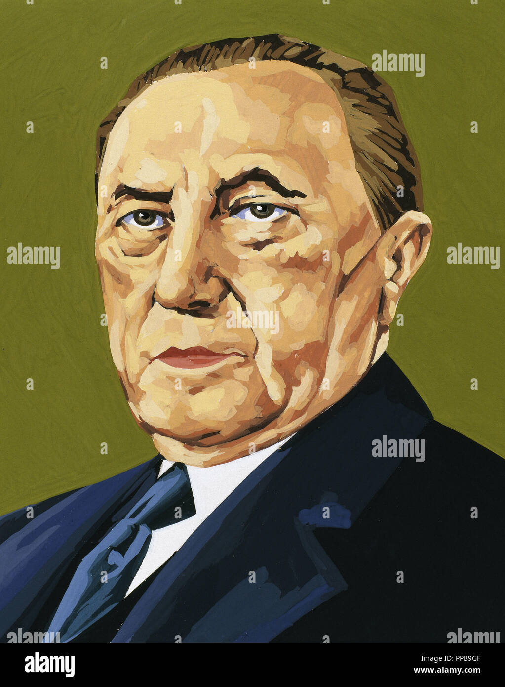 Adenauer, Konrad (Cologne, 1876-Rhˆndorf, 1967). German politician, one ...