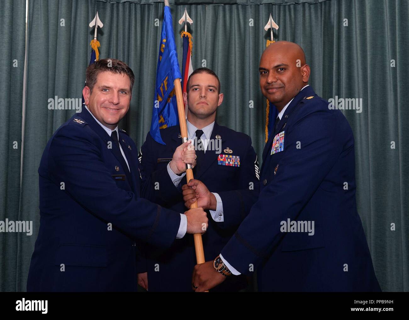 U.S. Air Force Col. Christopher R. Amrhein, 100th Air Refueling Wing ...