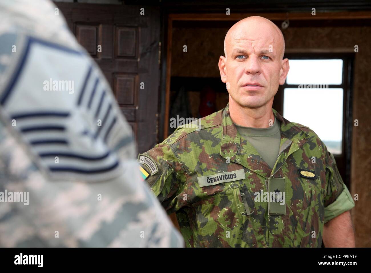 Maj. Kestutis Cekavicius, training area commander at Brig. Gen.l Kazio ...
