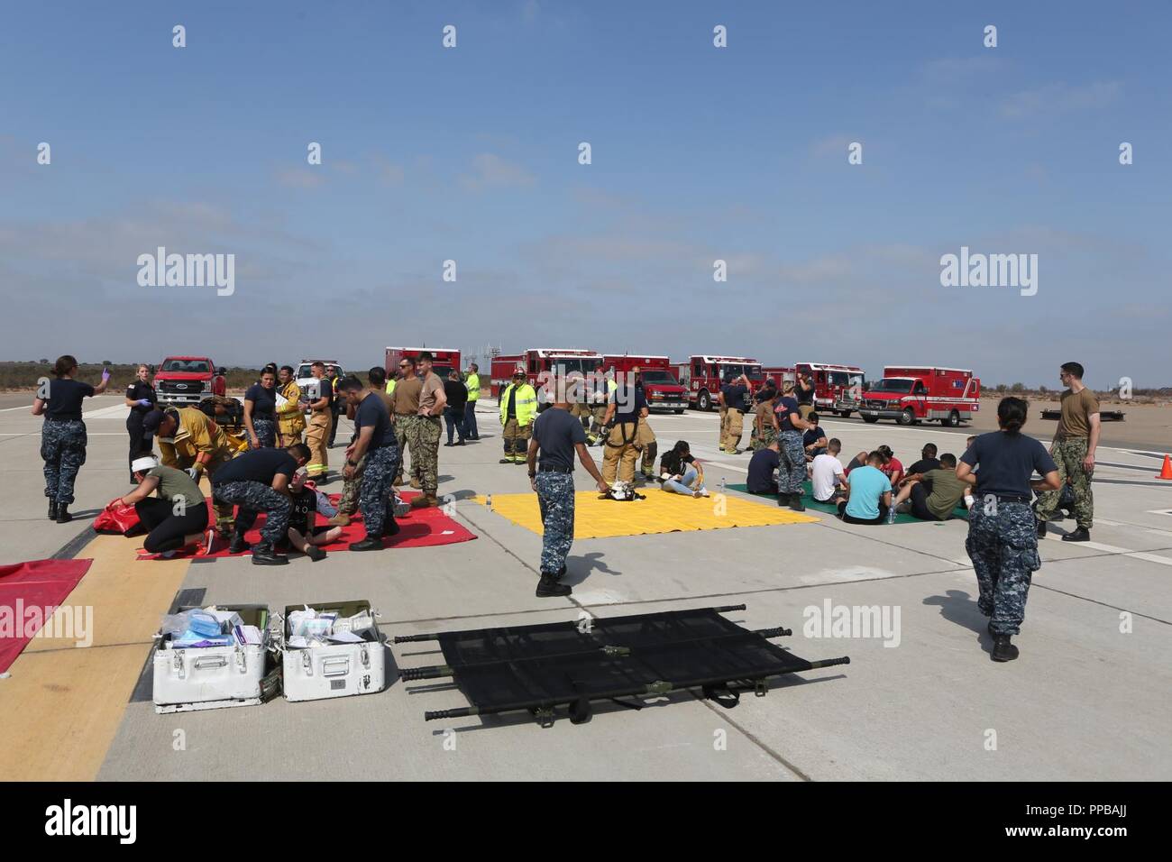 Marines with Marine Corps Air Station Miramar Aircraft Rescue and Fire ...