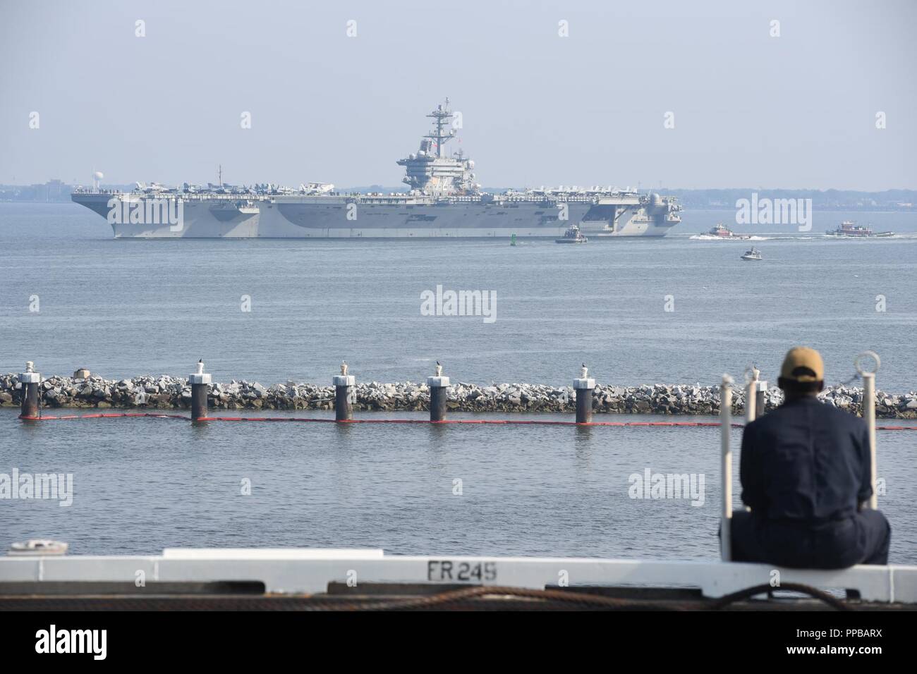 NORFOLK (Aug. 17, 2018) Engineman Fireman Apprentice Devon Diego ...