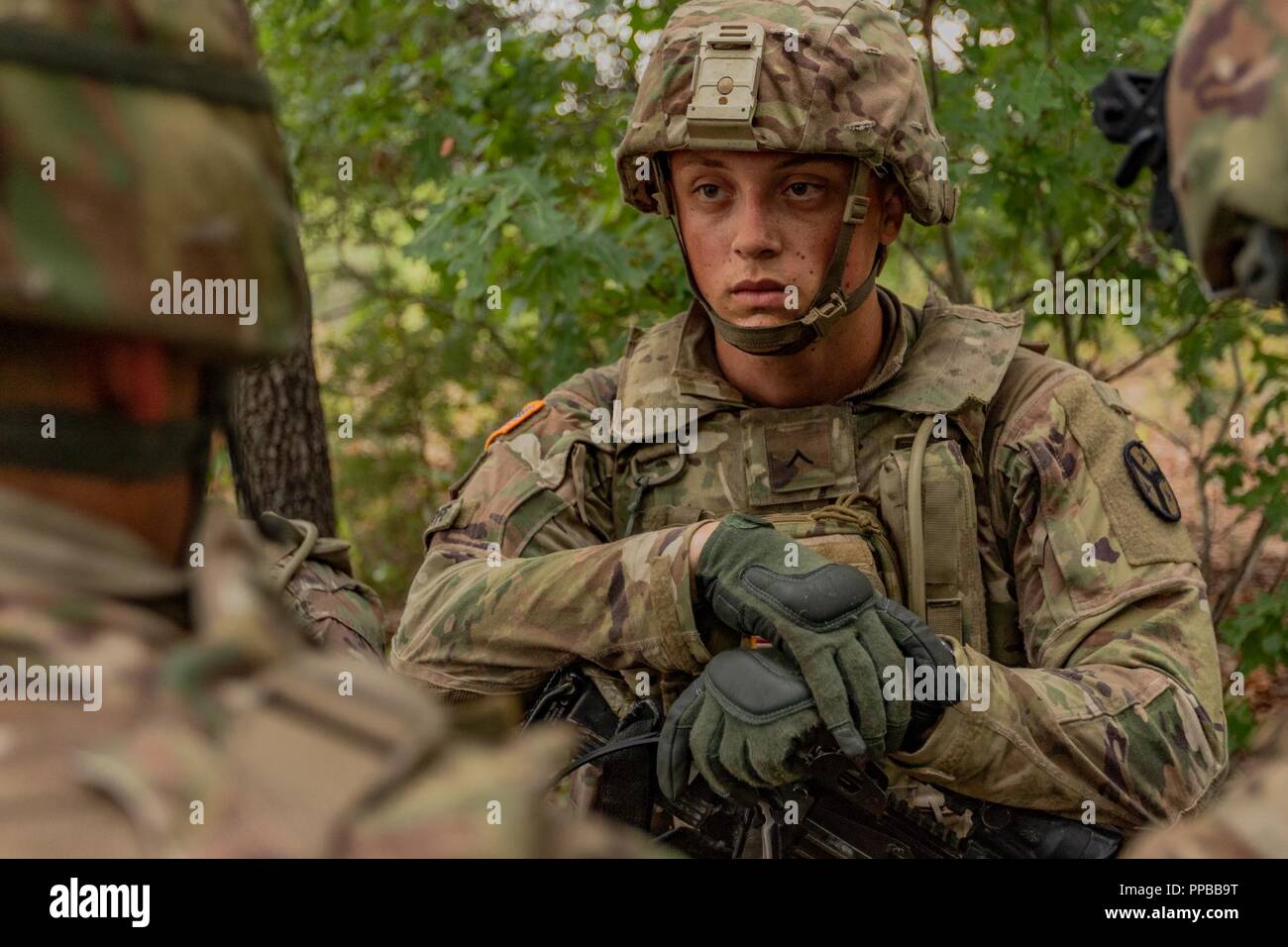 U.S. Army Pvt. Gabriel Arnsdorff, a Task Force Raider infantrymen from ...