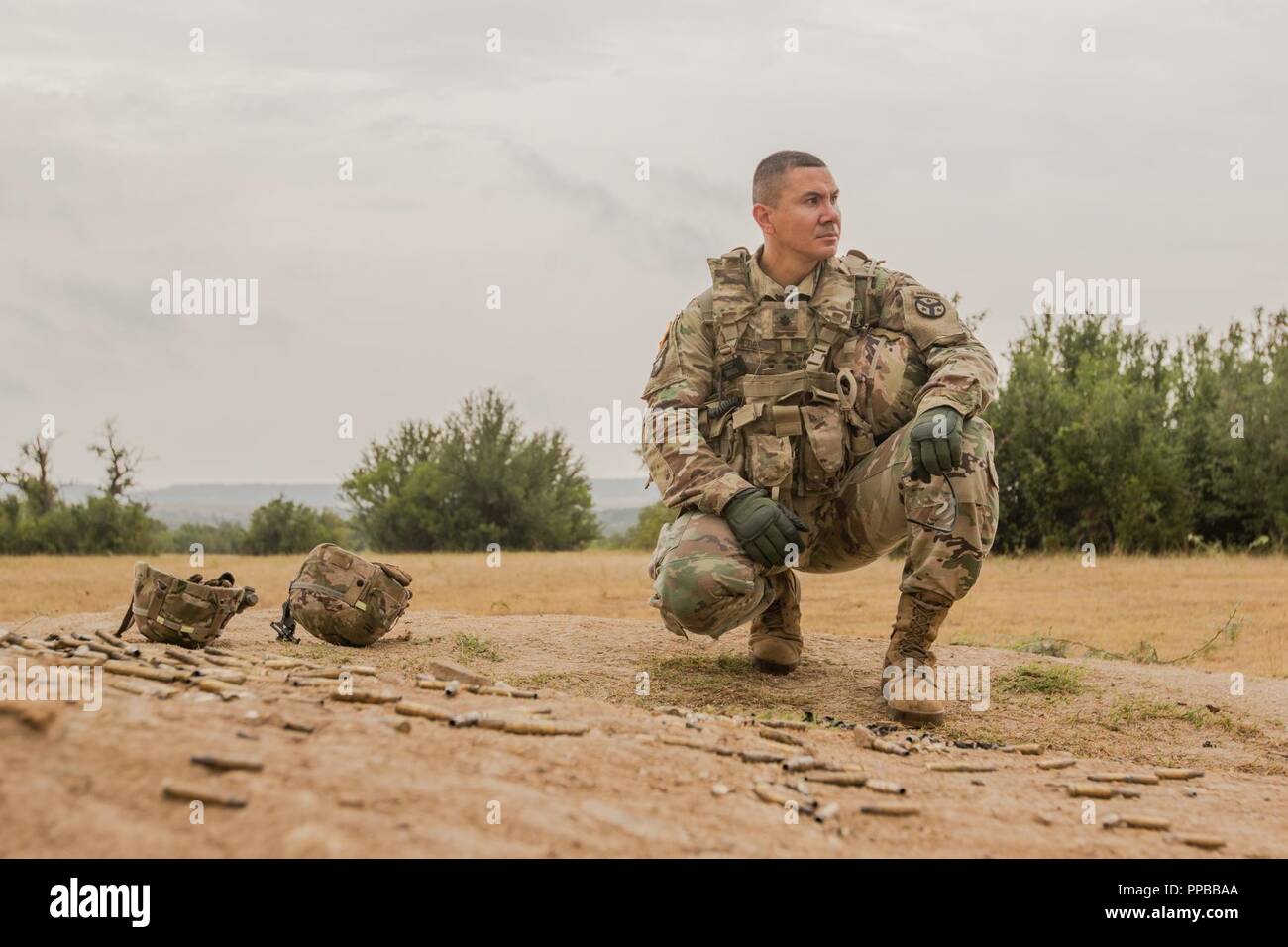 U.S. Army Lt. Col. Donny Hebel, Commander of Task Force Raider, sets in ...