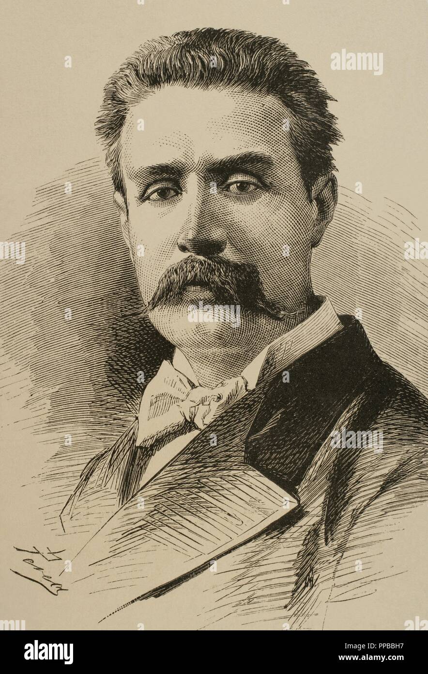Emilio Mario (1838-1899). Spanish actor and director. Portrait ...