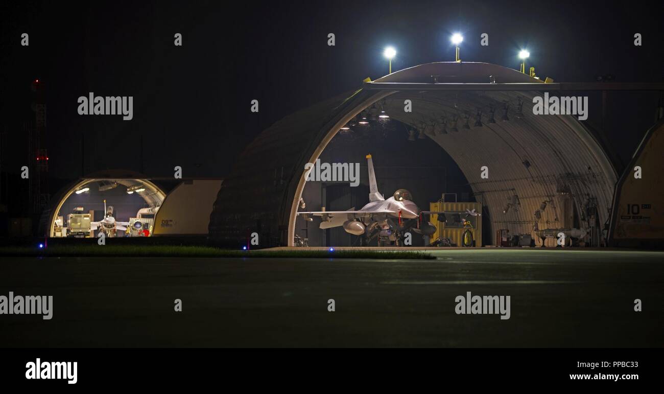 An 8th Fighter Wing F-16 Fighting Falcon from the 80th Fighter Squadron ...