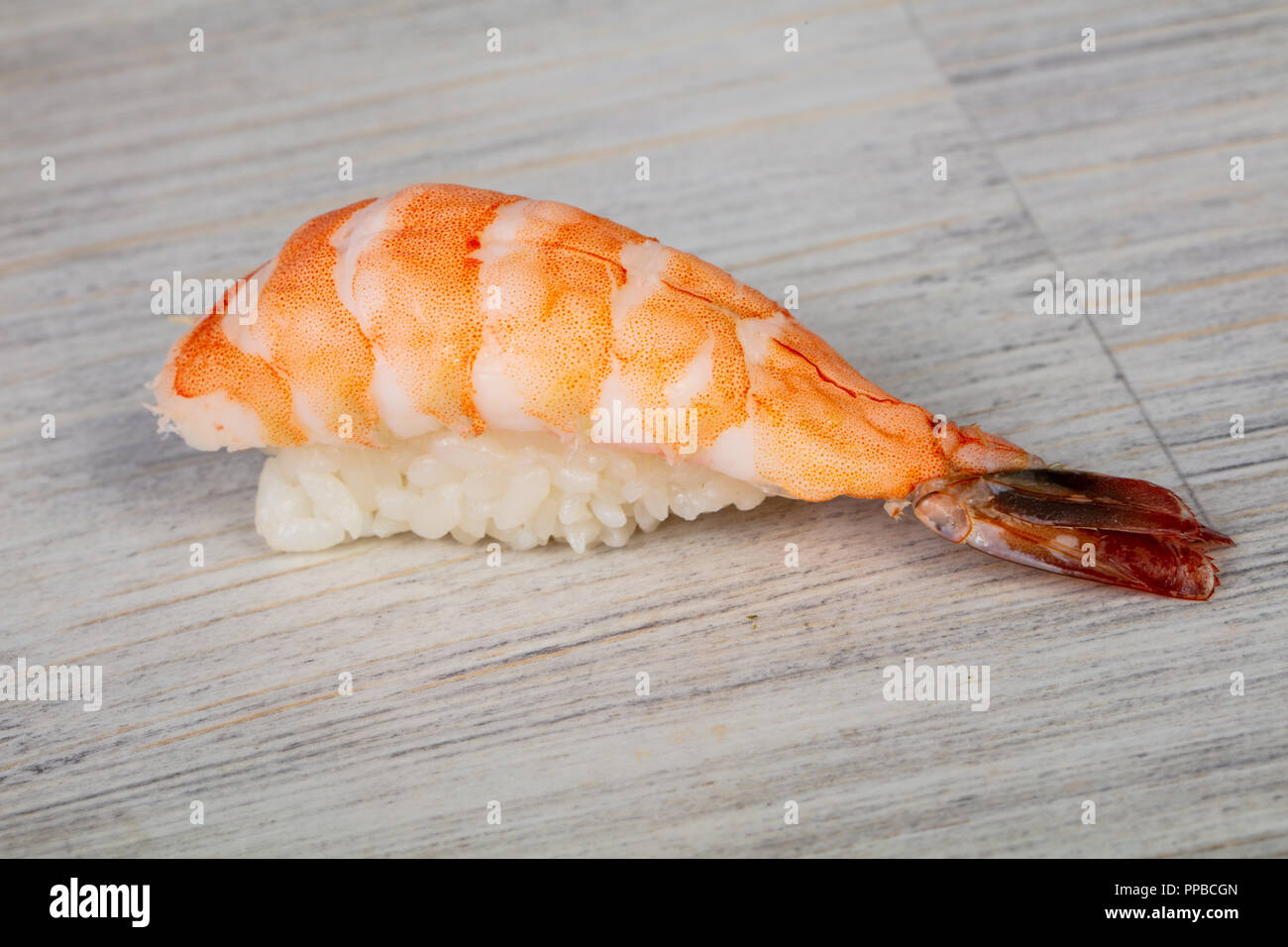 Japanese cold sushi with prawn Stock Photo - Alamy