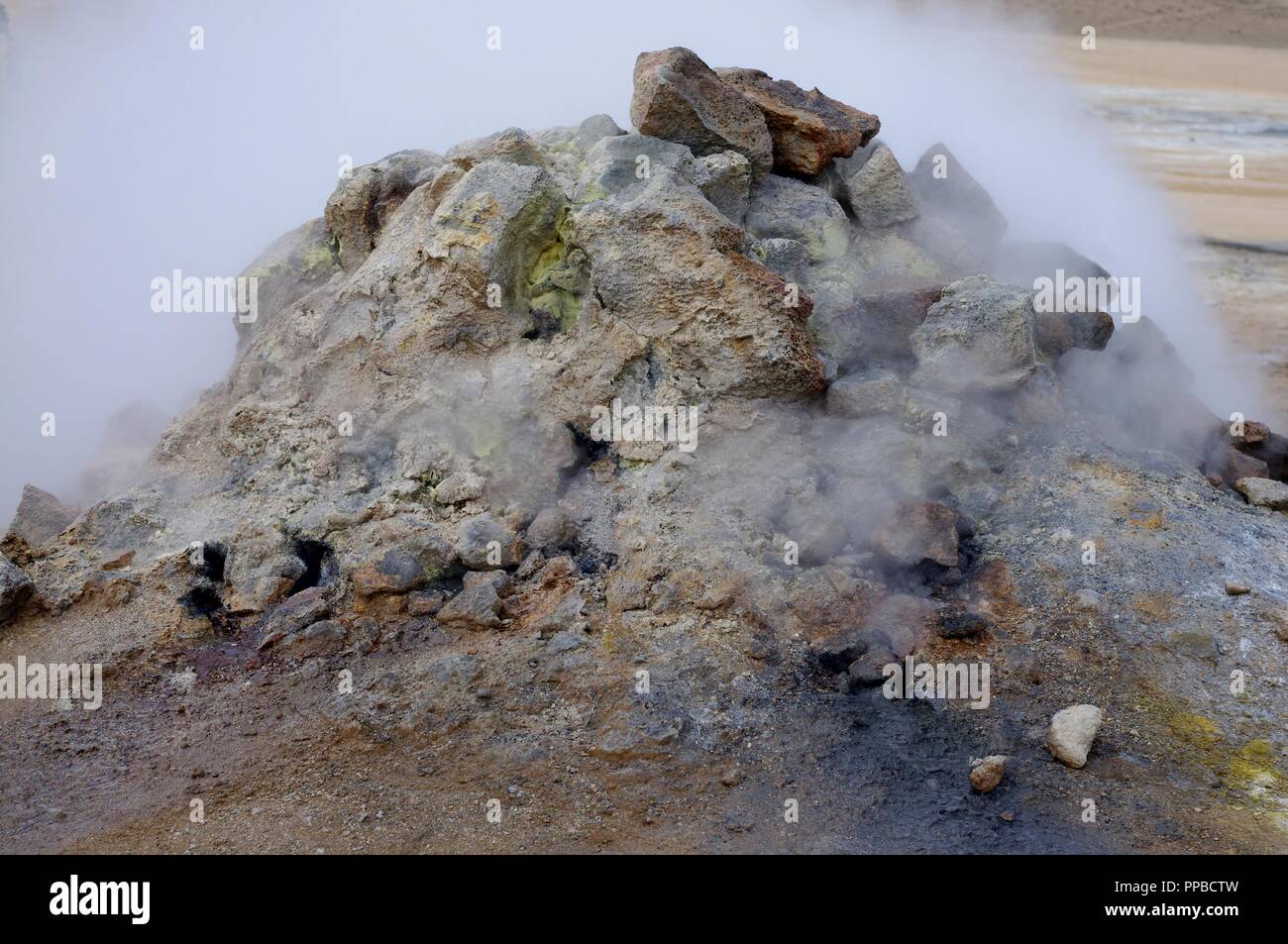 Fumarole in Geothermal Area of Iceland Stock Photo - Alamy