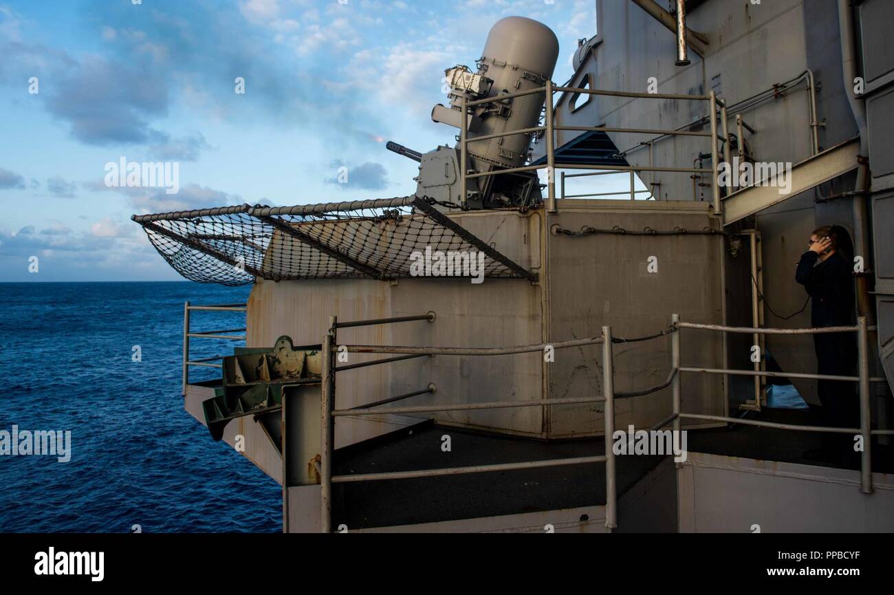 WATERS SOUTH OF JAPAN (August 18, 2018) Fire Controlman 3rd Class ...