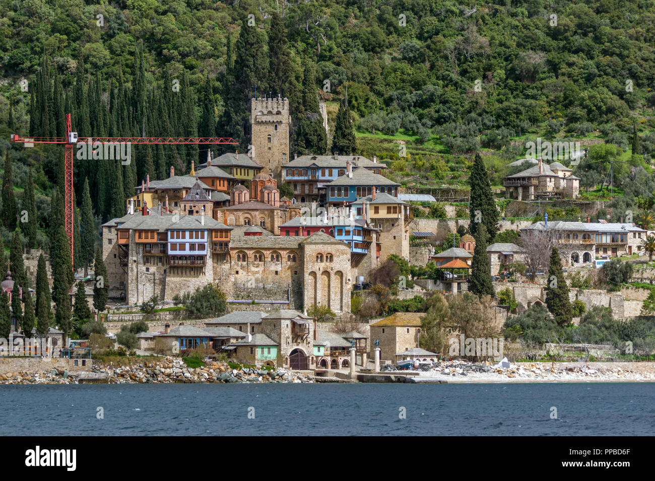 Docheiariou (Dochiariou) monastery at Mount Athos in Autonomous ...