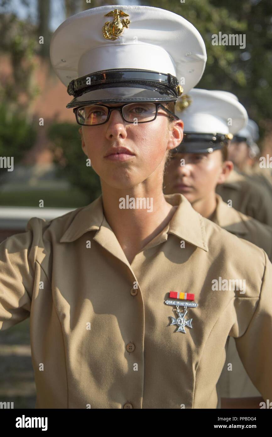 Pfc. Jaqueline Rio, honor graduate for Platoon 4031, Papa Company, 4th ...