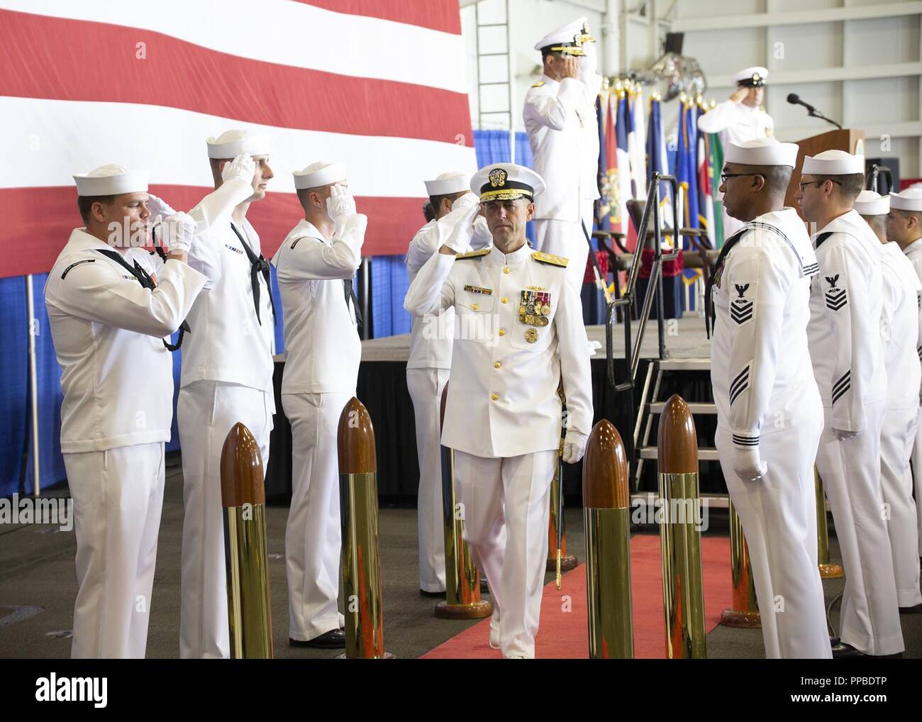 NORFOLK (Aug. 24, 2018) Chief of Naval Operations Adm. John Richardson ...