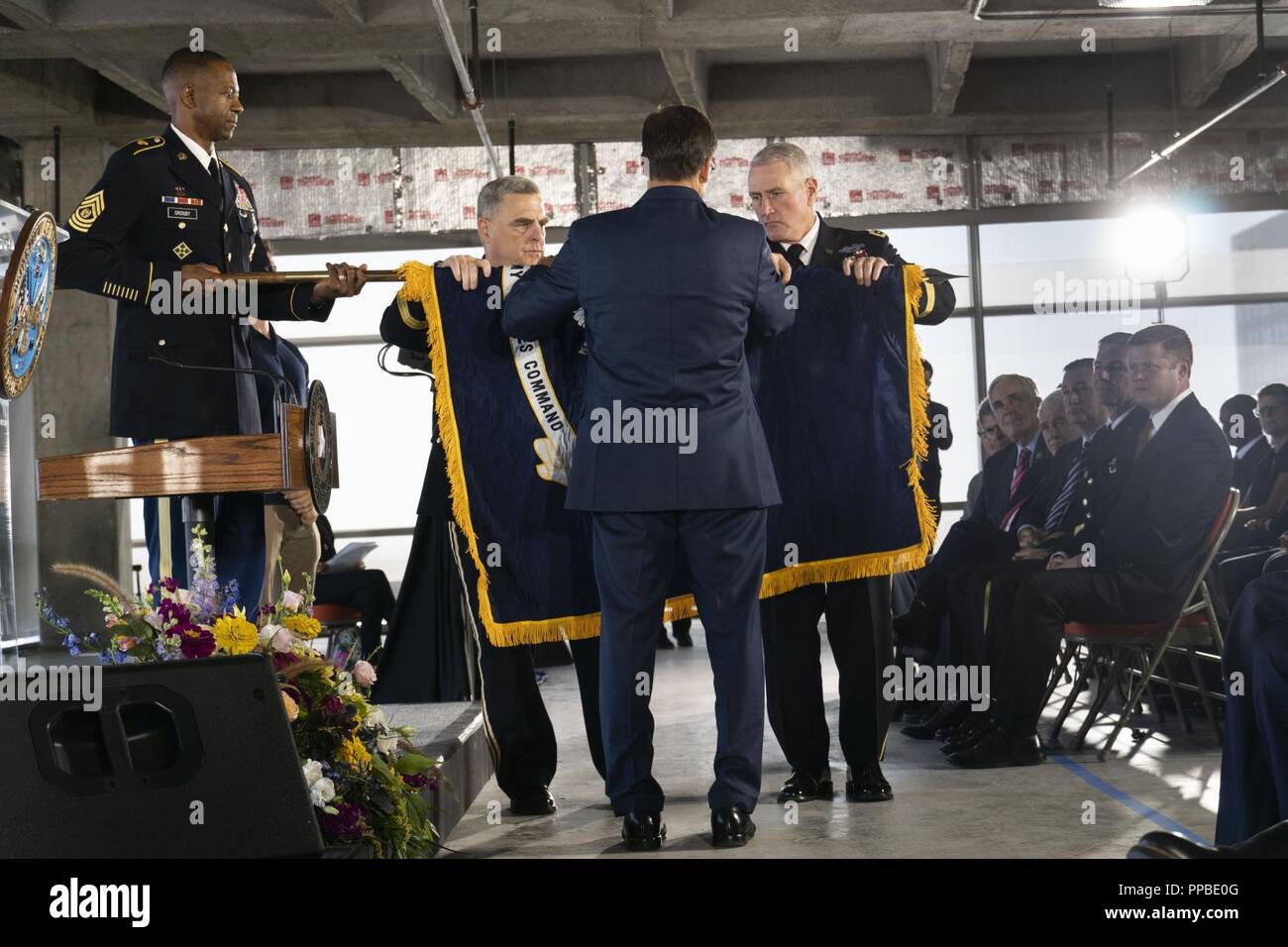 Command Sgt. Maj. Michael A. Crosby (left), nominated command sergeant ...