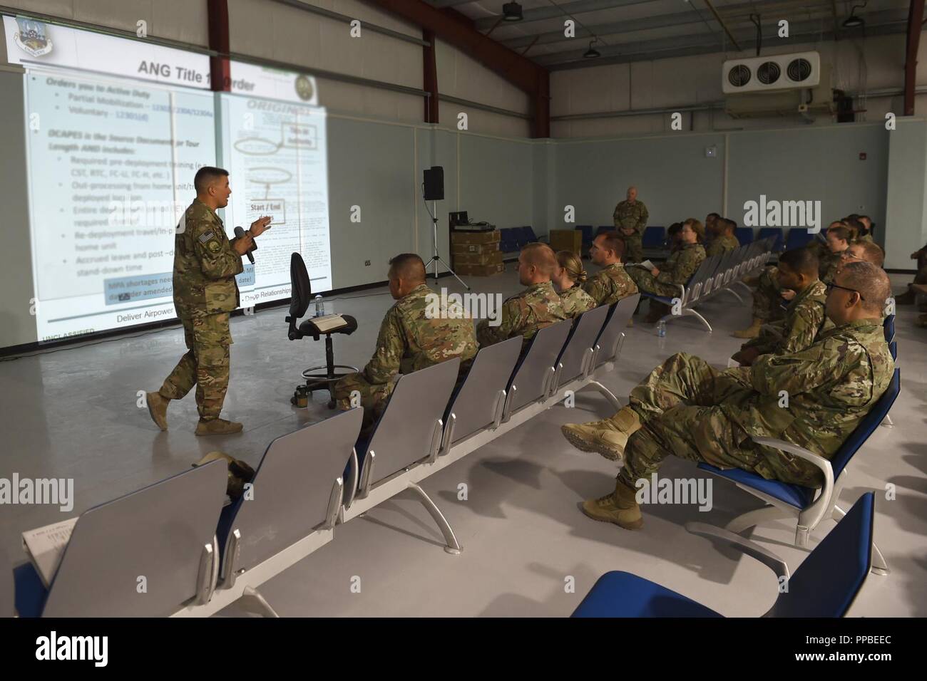 Lt. Col. Andrew Frankel (left), Deputy Air Reserve Component advisor ...