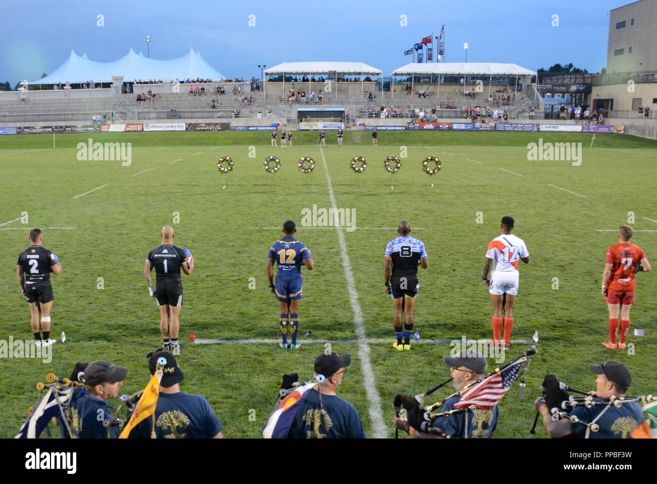 GLENDALE, Colo. – U.S.and British military rugby players honor fallen ...