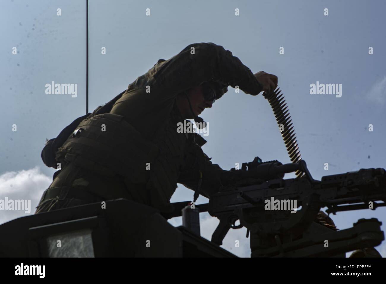 A U.S. Marine with Company A., 2nd Light Armored Reconnaissance ...