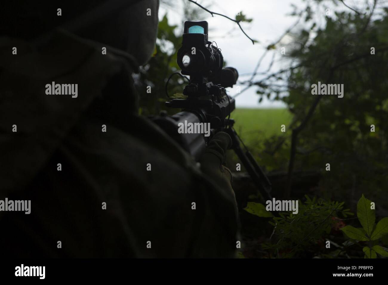 A U.S. Marine with Company A., 2nd Light Armored Reconnaissance ...