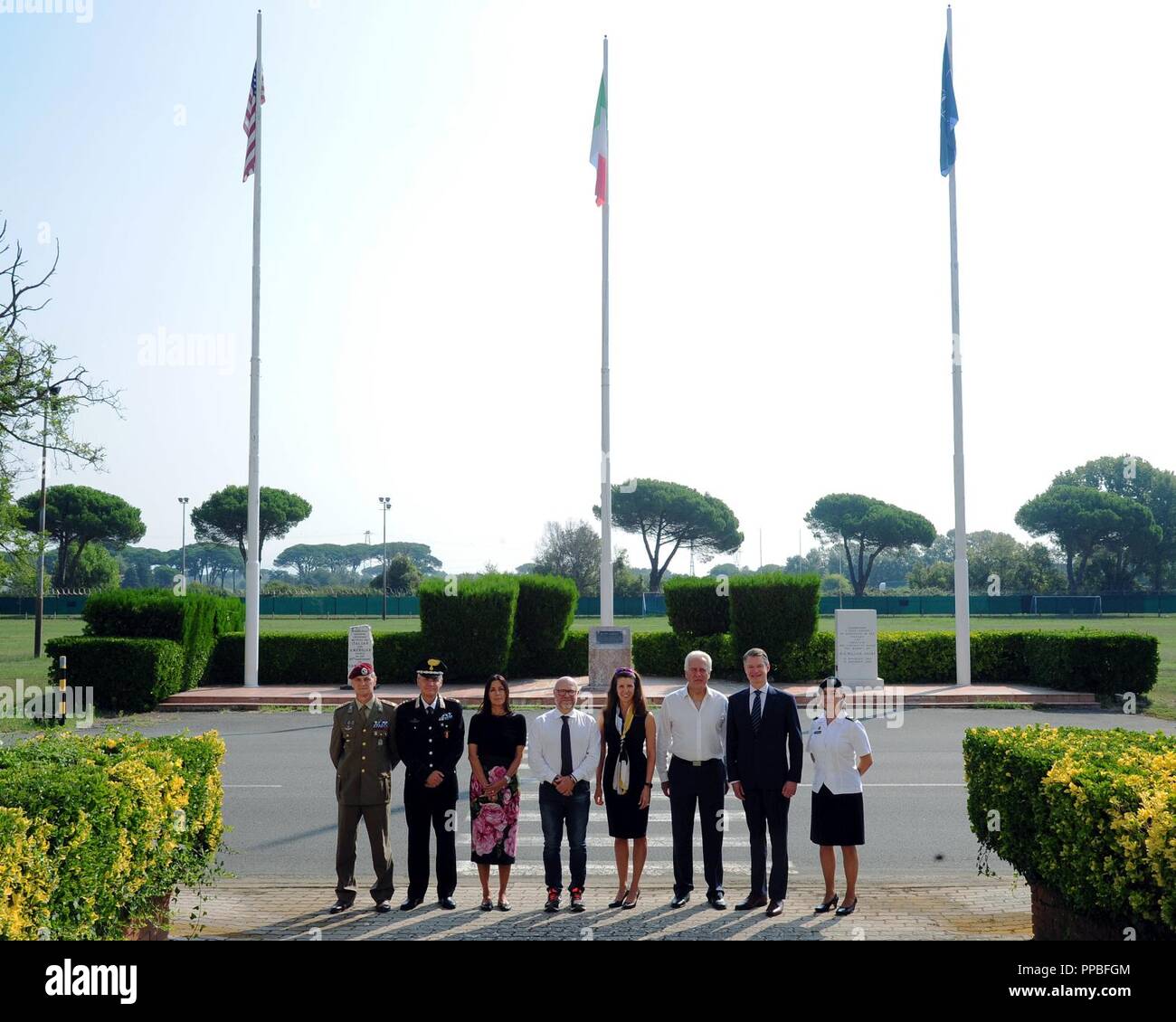 From left to right, Lt. Col. Paolo Biachesi, Installation Base ...