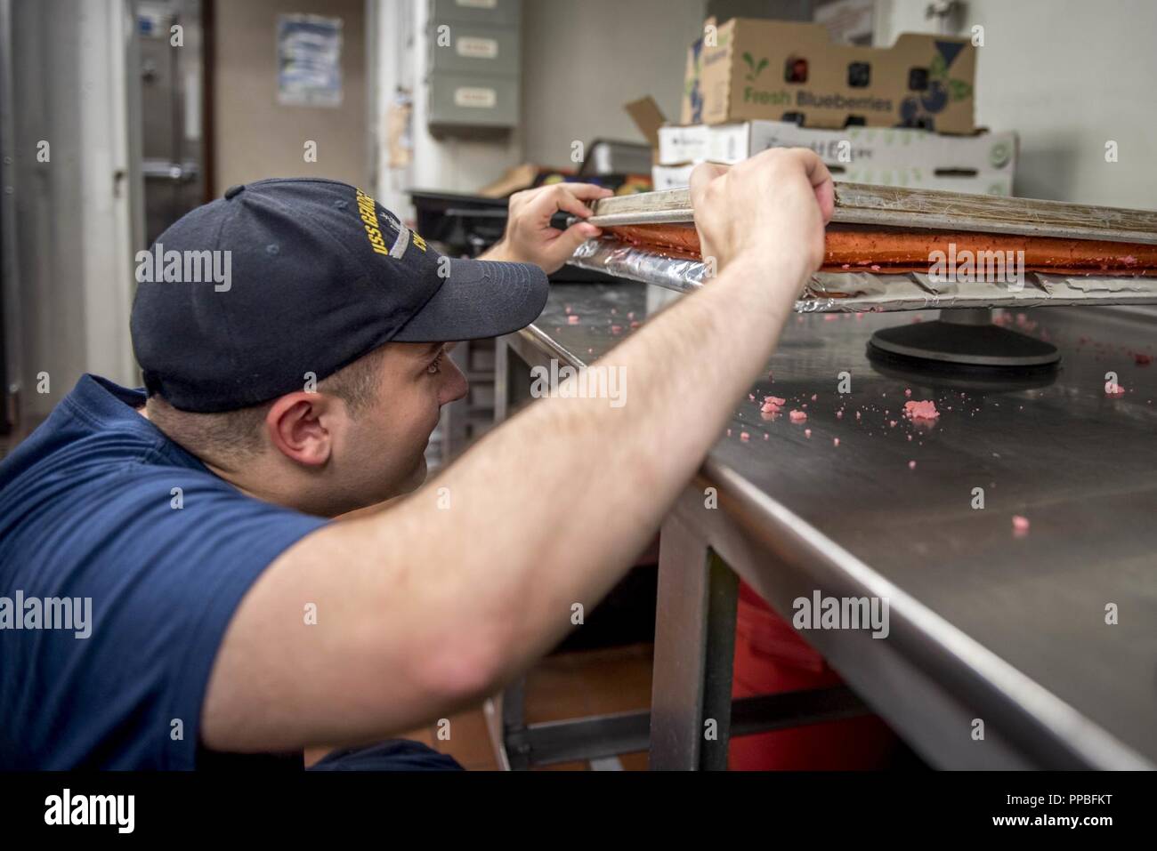 ATLANTIC OCEAN (Aug. 26, 2018) Culinary Specialist 2nd Class Tyler ...