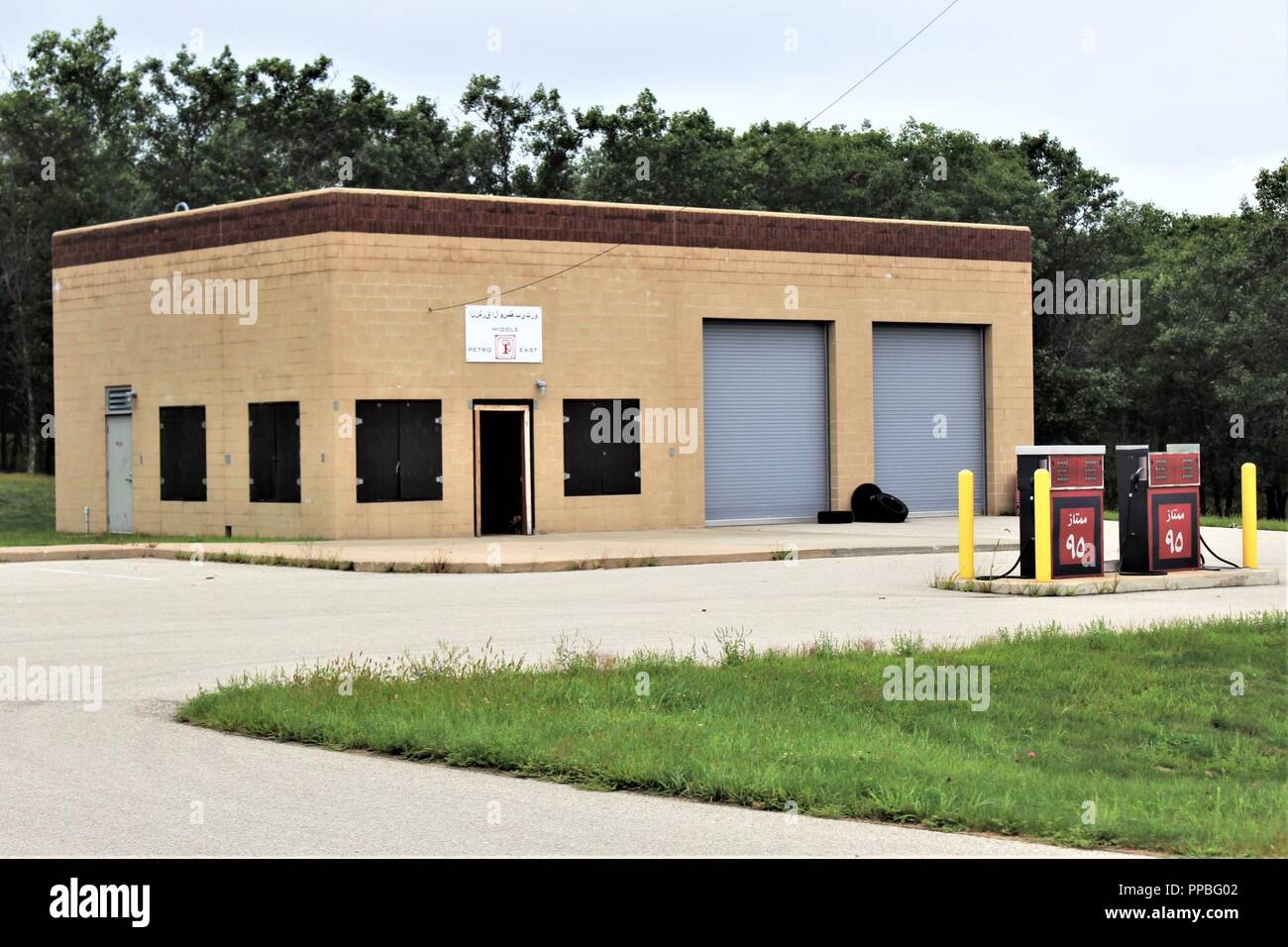An exterior view of an area of the Fort McCoy Combined Arms Collective ...