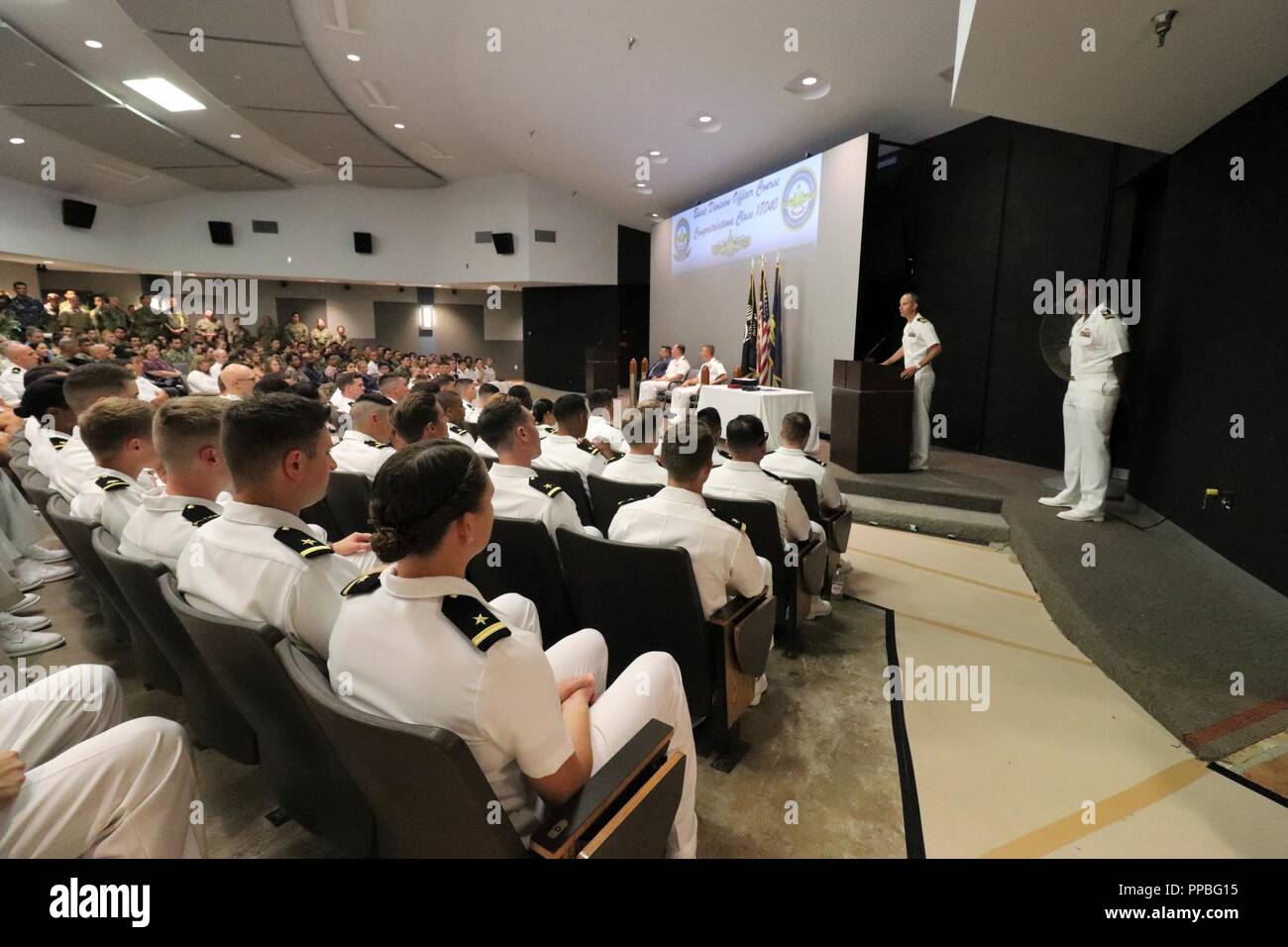 DIEGO (Aug. 24, 2018) Lt. Cmdr. Eric Madonia, Surface Warfare Officers ...