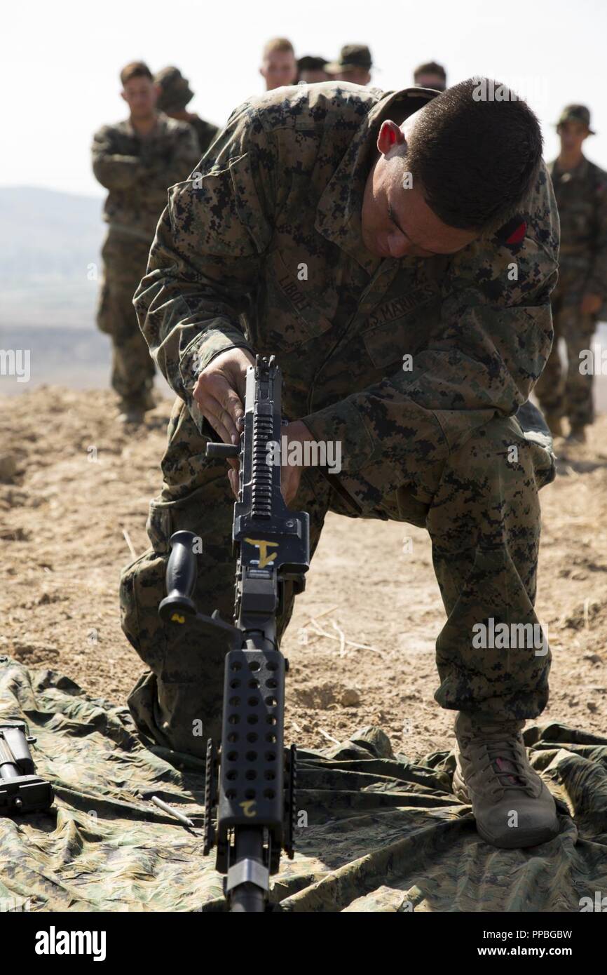 U.S. Marine Corps Lance Cpl. Everett W. Libolt, a missile gunner with ...