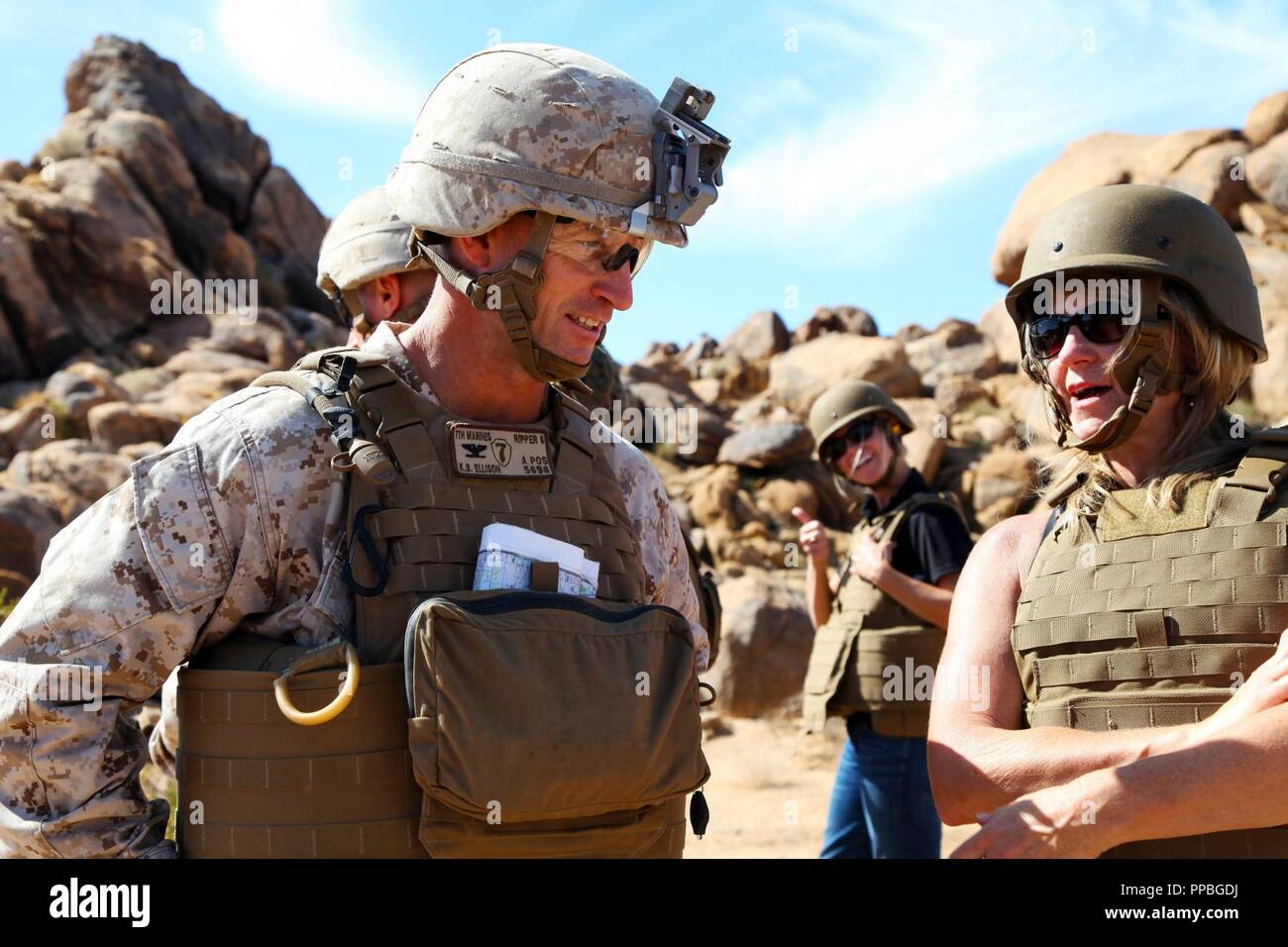 Col. Kyle B. Ellison, Commanding Officer, 7th Marine Regiment, talks ...
