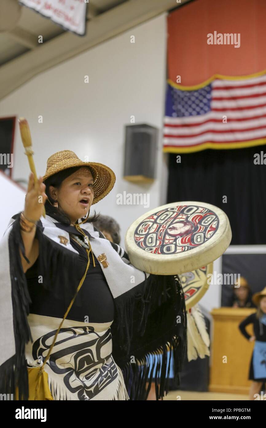The city of Klawock hosts a veteran totem pole raising celebration at ...