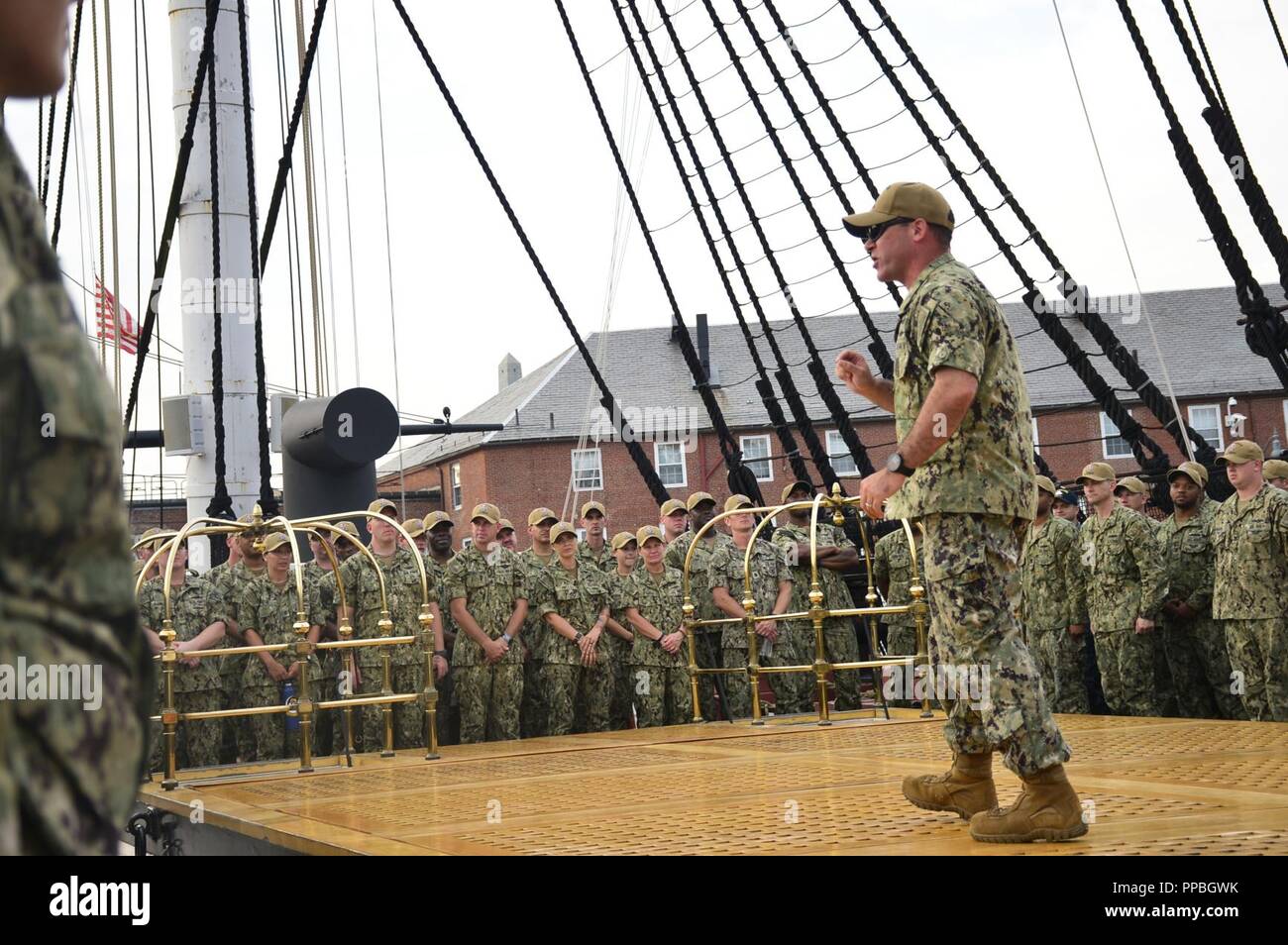 (Aug. 27, 2018) Command Master Chief Jeremy Kingston addresses chief ...
