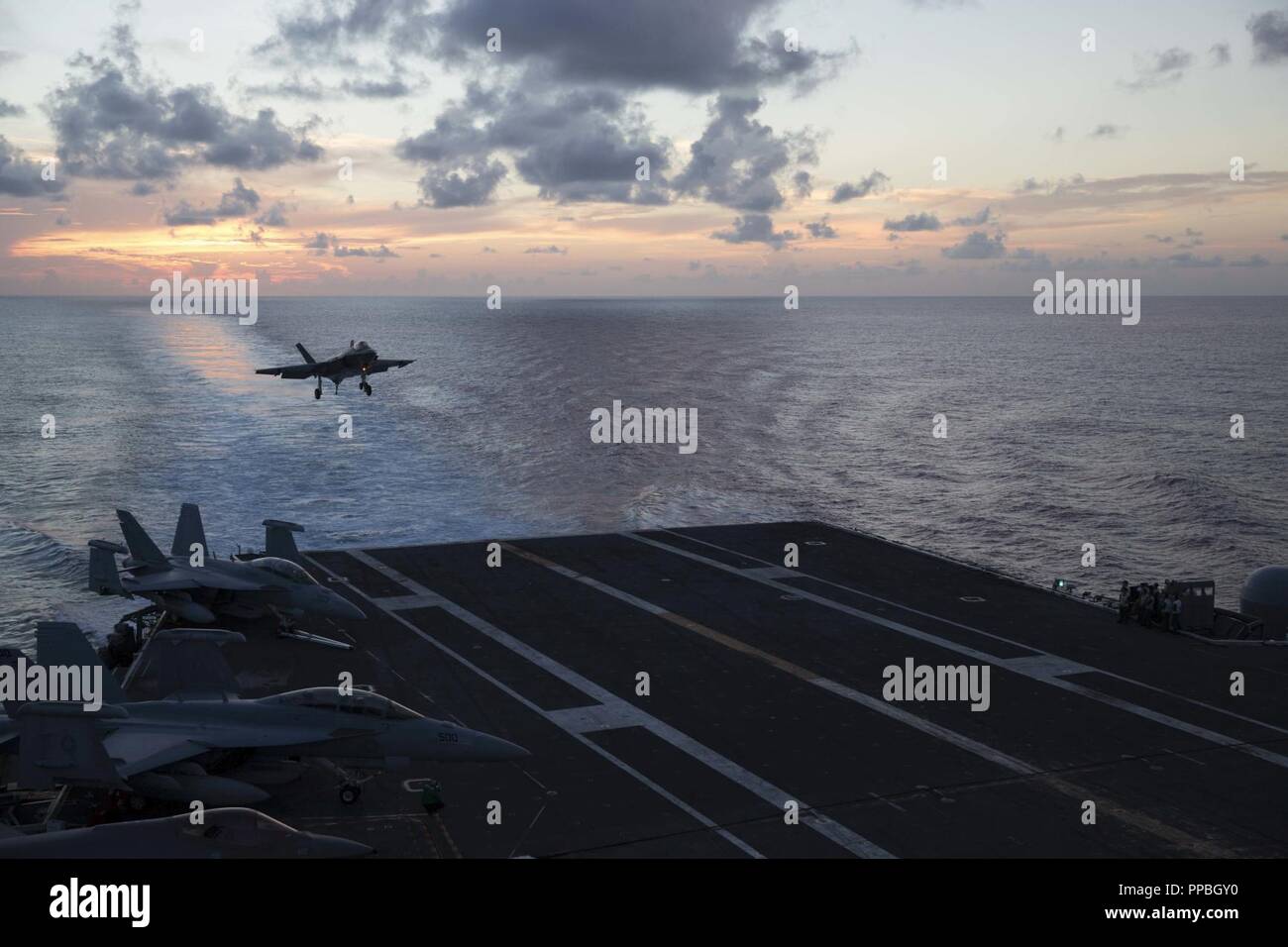 OCEAN (Aug. 26, 2018) An F-35C Lightning II assigned to the Rough ...