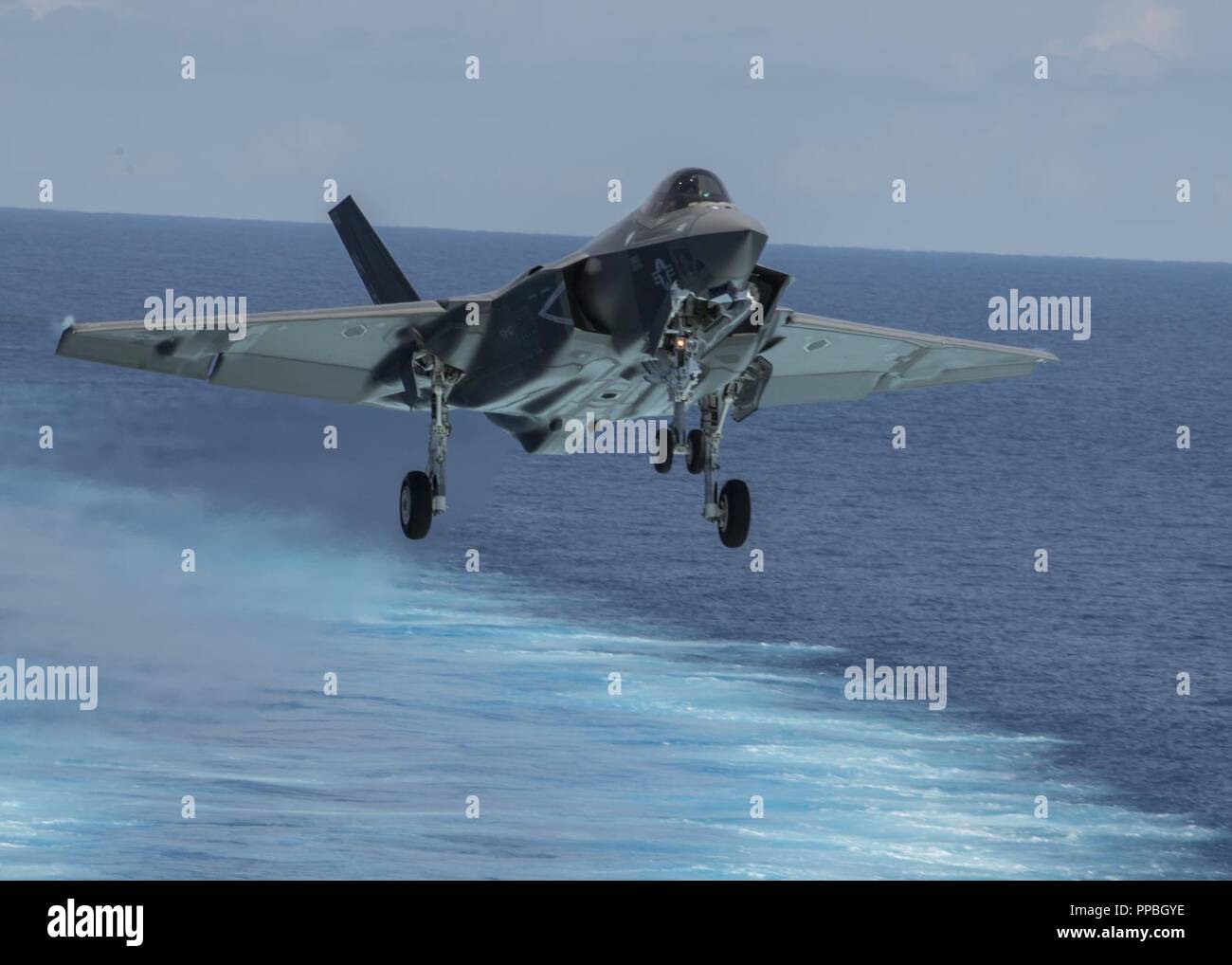 OCEAN (Aug. 20, 2018) An F-35C Lightning II attached to the Argonauts of Strike Fighter Squadron ...