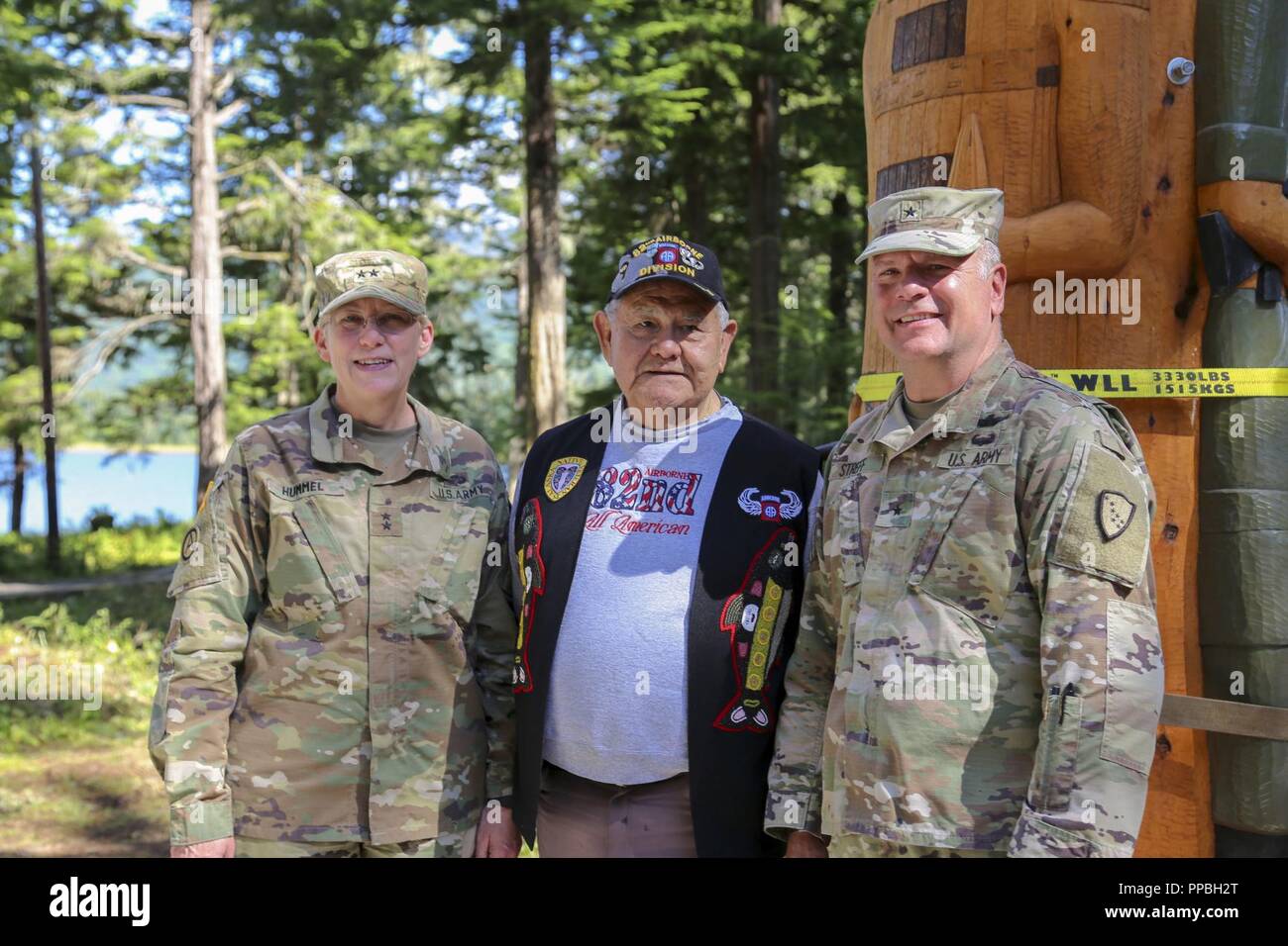 Alaska National Guard Maj. Gen. Laurie Hummel, left, the adjutant ...