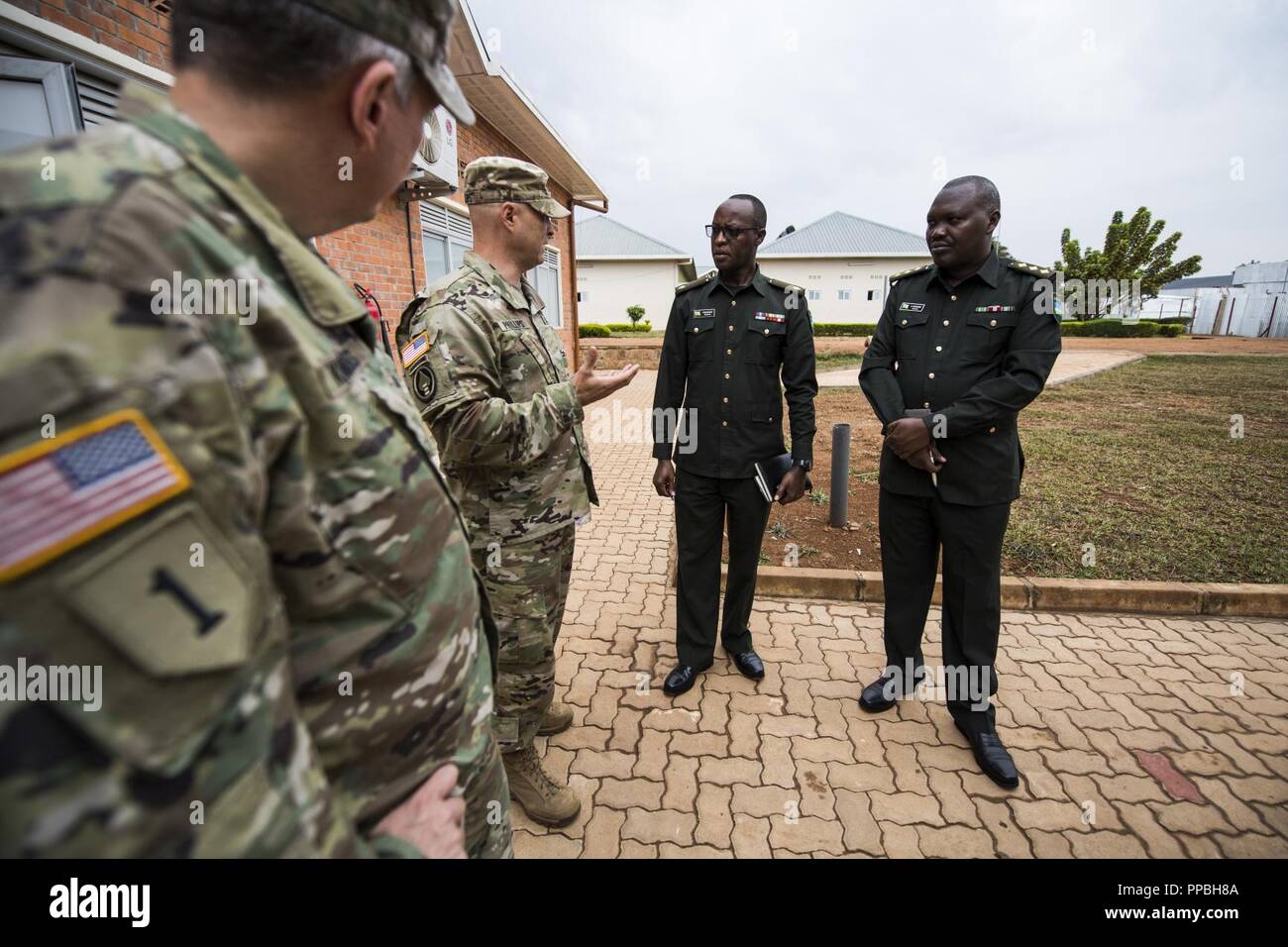 U.S. Army Col. Doug Phillips, left, team officer in charge, 28th Combat ...