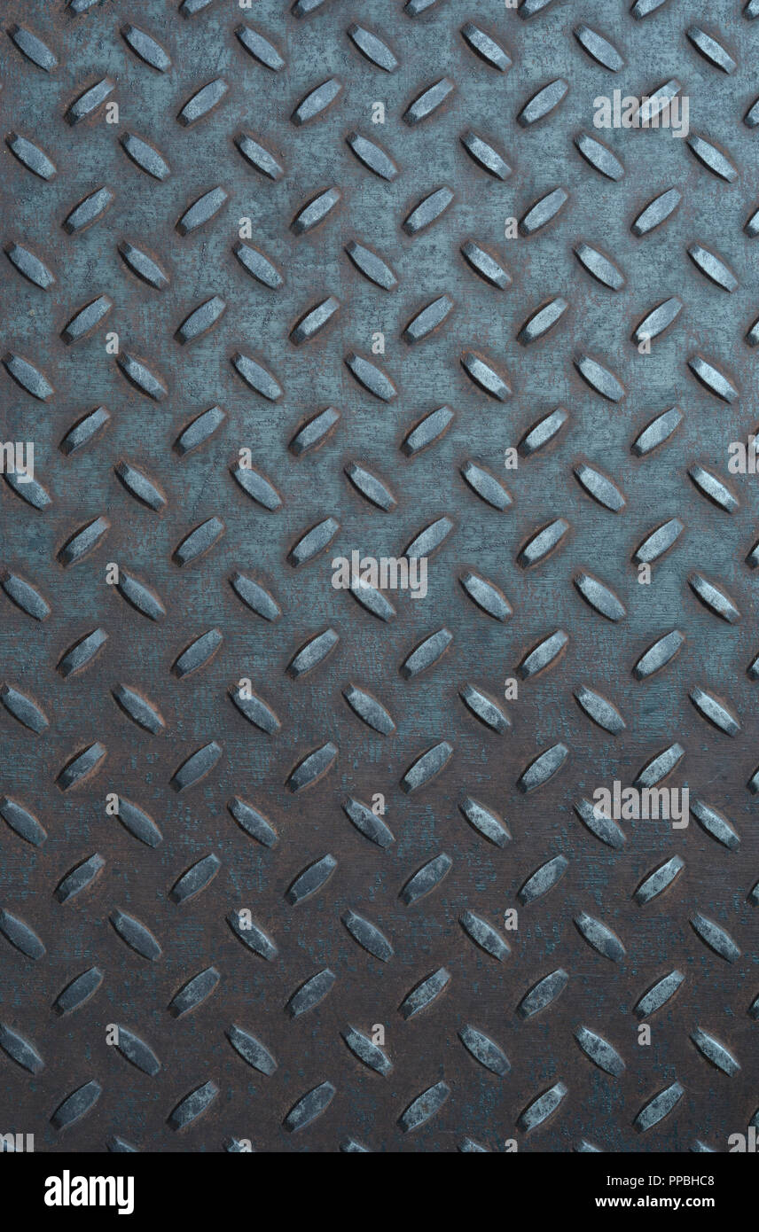 Weathered and rusty diamond metal plate Stock Photo - Alamy