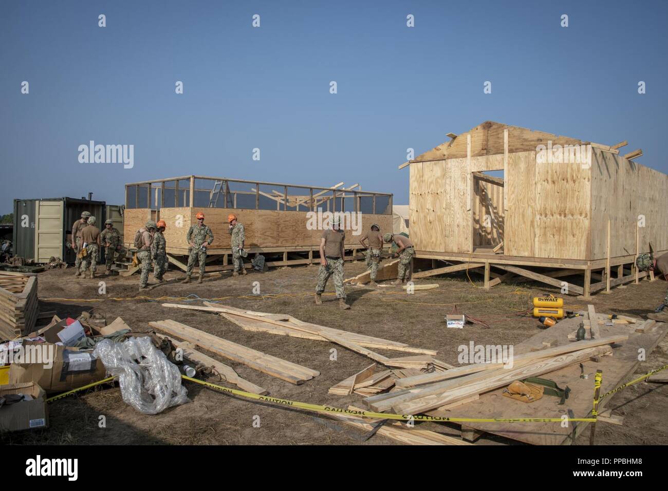 CAMP SHELBY, Miss. (Aug. 24, 2018) Seabees assigned to Naval Mobile ...