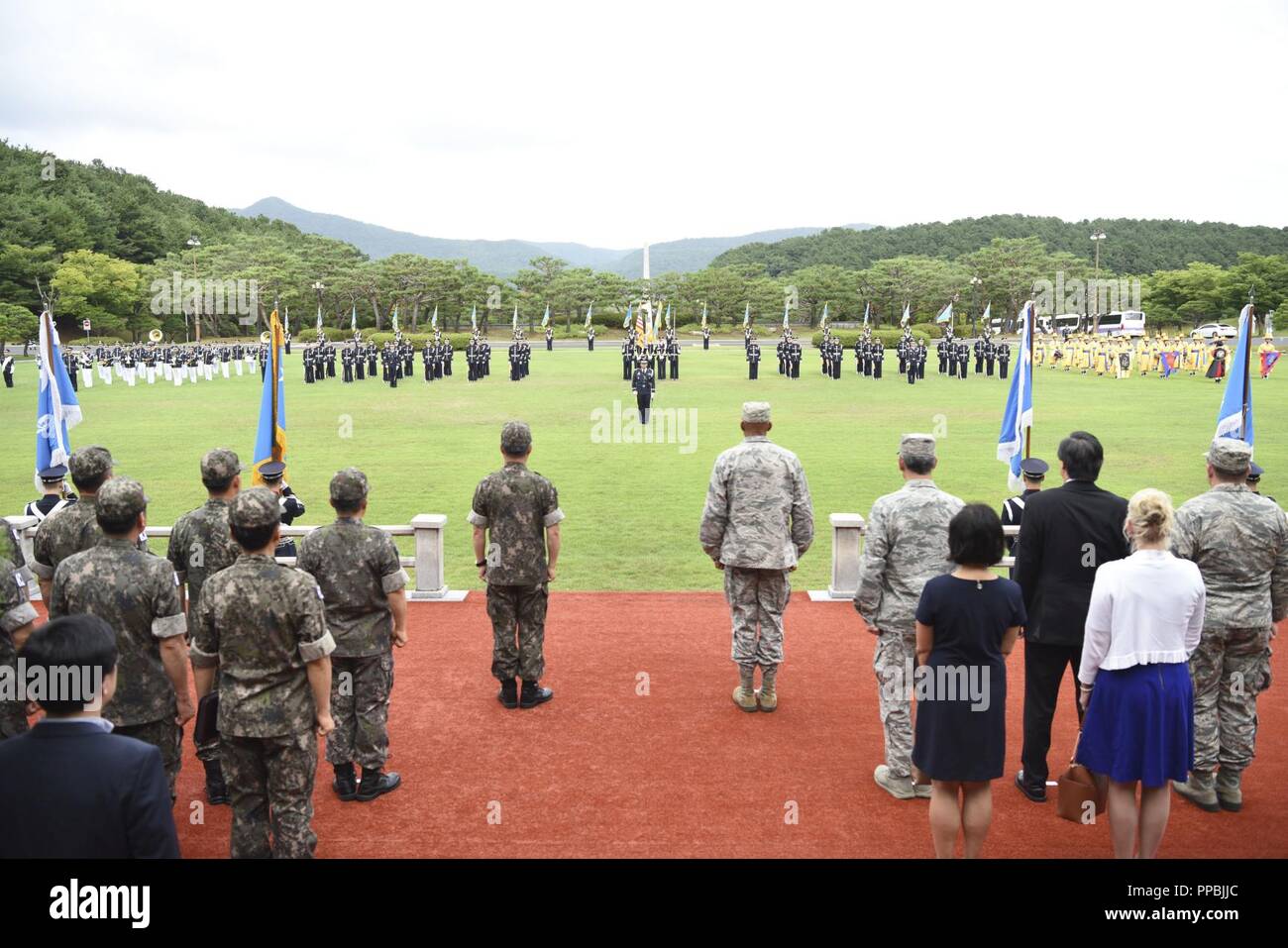 Gen. CQ Brown, Jr., Pacific Air Forces commander, and Gen. Wang Keun ...
