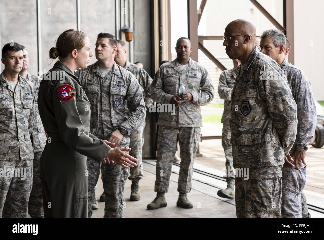 8th Maintenance Group Airmen brief U.S. Air Force Gen. CQ Brown, Jr ...