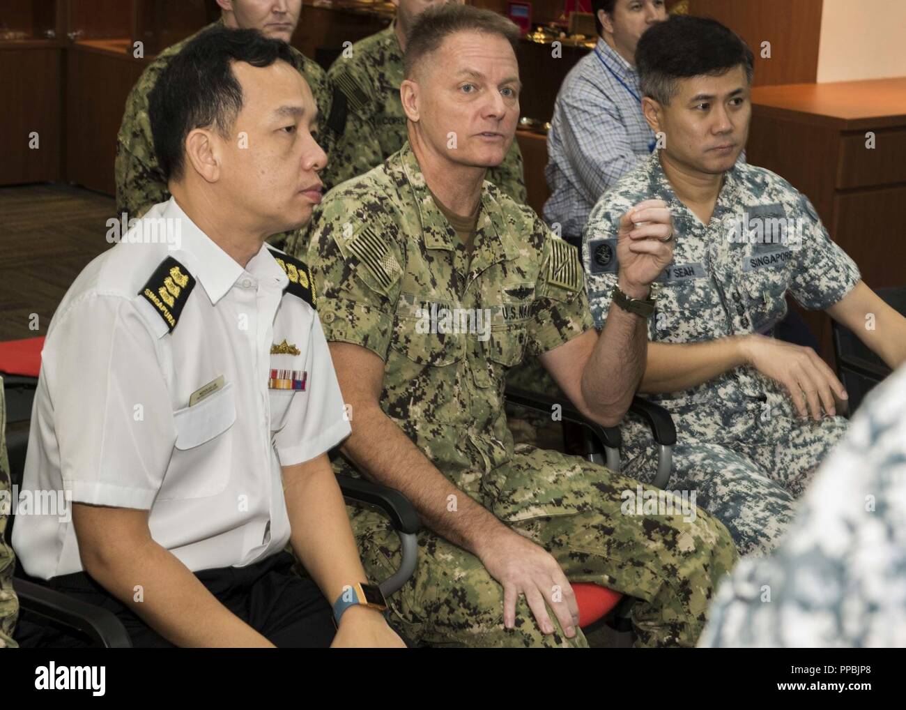 NAVAL BASE, SINGAPORE (August 30, 2018) - Rear Adm. Joey Tynch ...