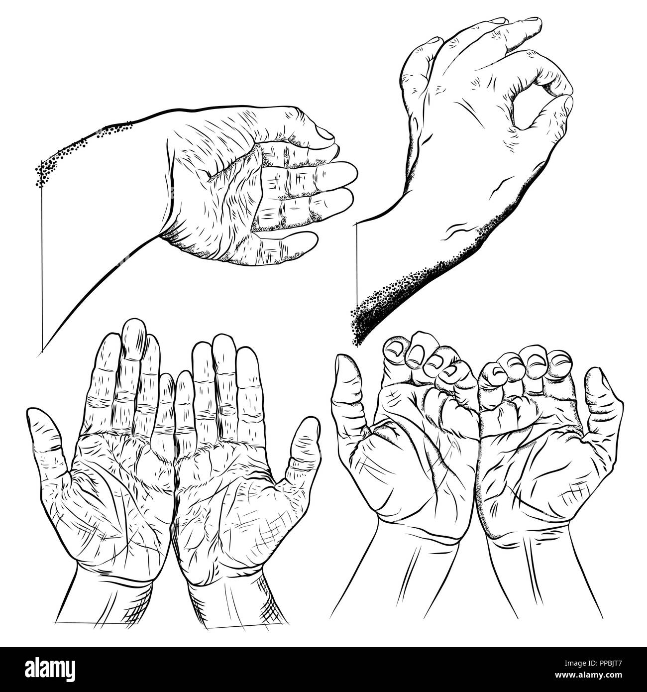 Begging Stock Vector Images - Alamy