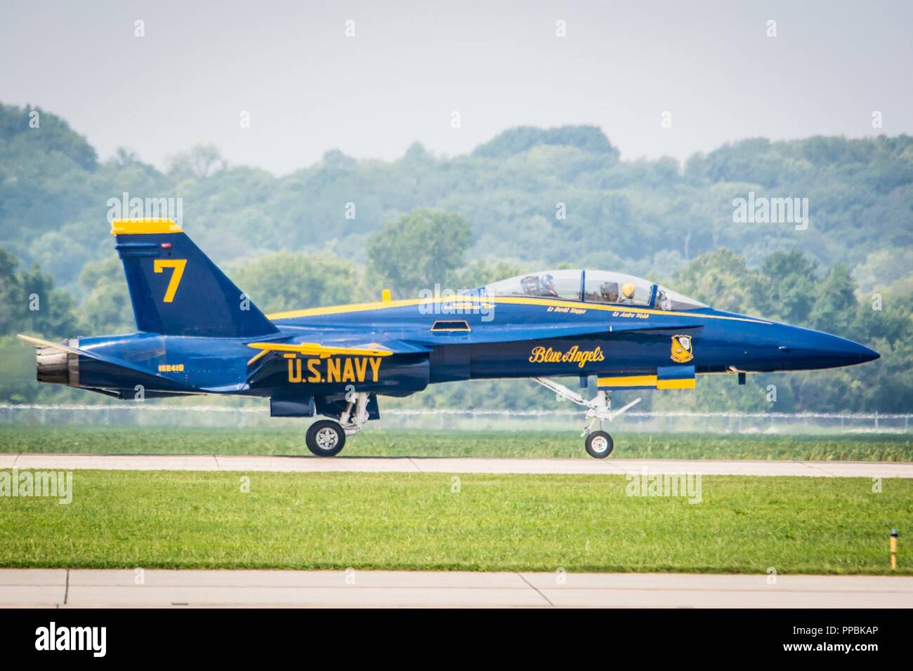 U.S. Navy Lt. Andre Webb (right), aircraft #7 pilot with the Navy ...