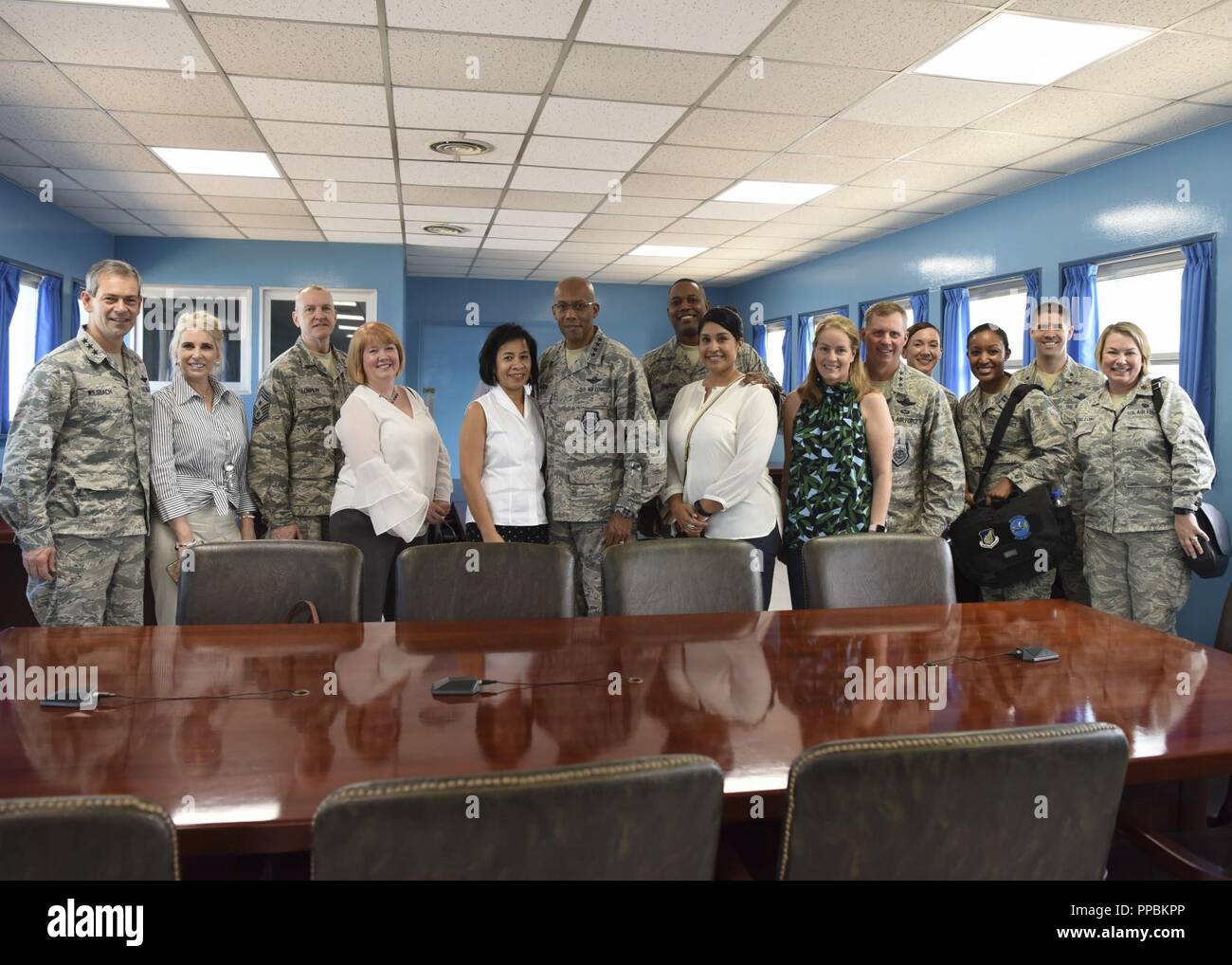 (Left to right) Lt. Gen. Kenneth Wilsbach, incoming Seventh Air Force ...
