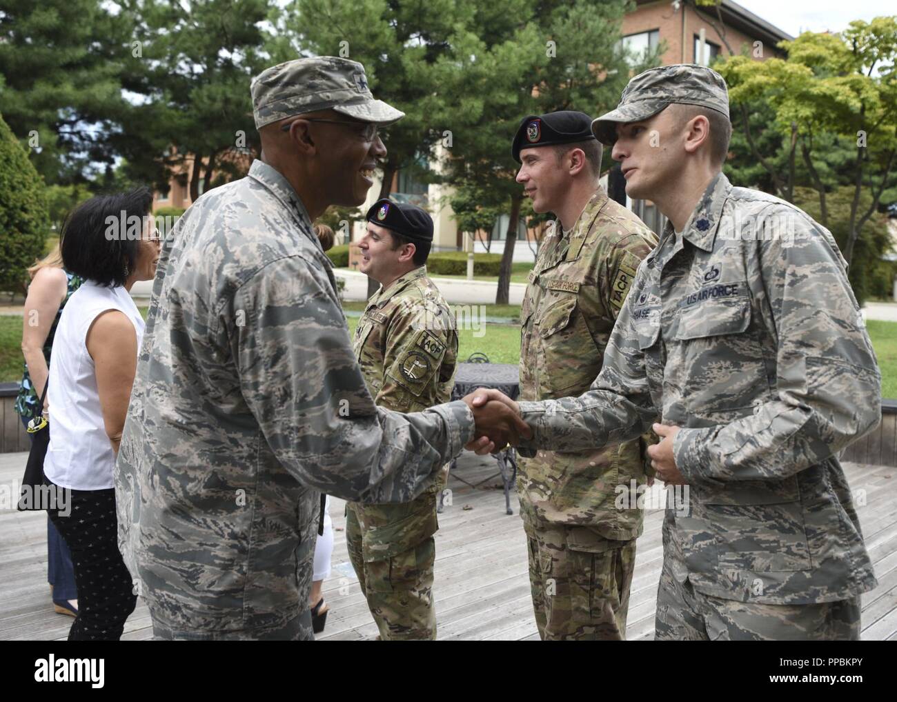 Gen. CQ Brown, Jr., Pacific Air Forces commander, meets Lt. Col ...