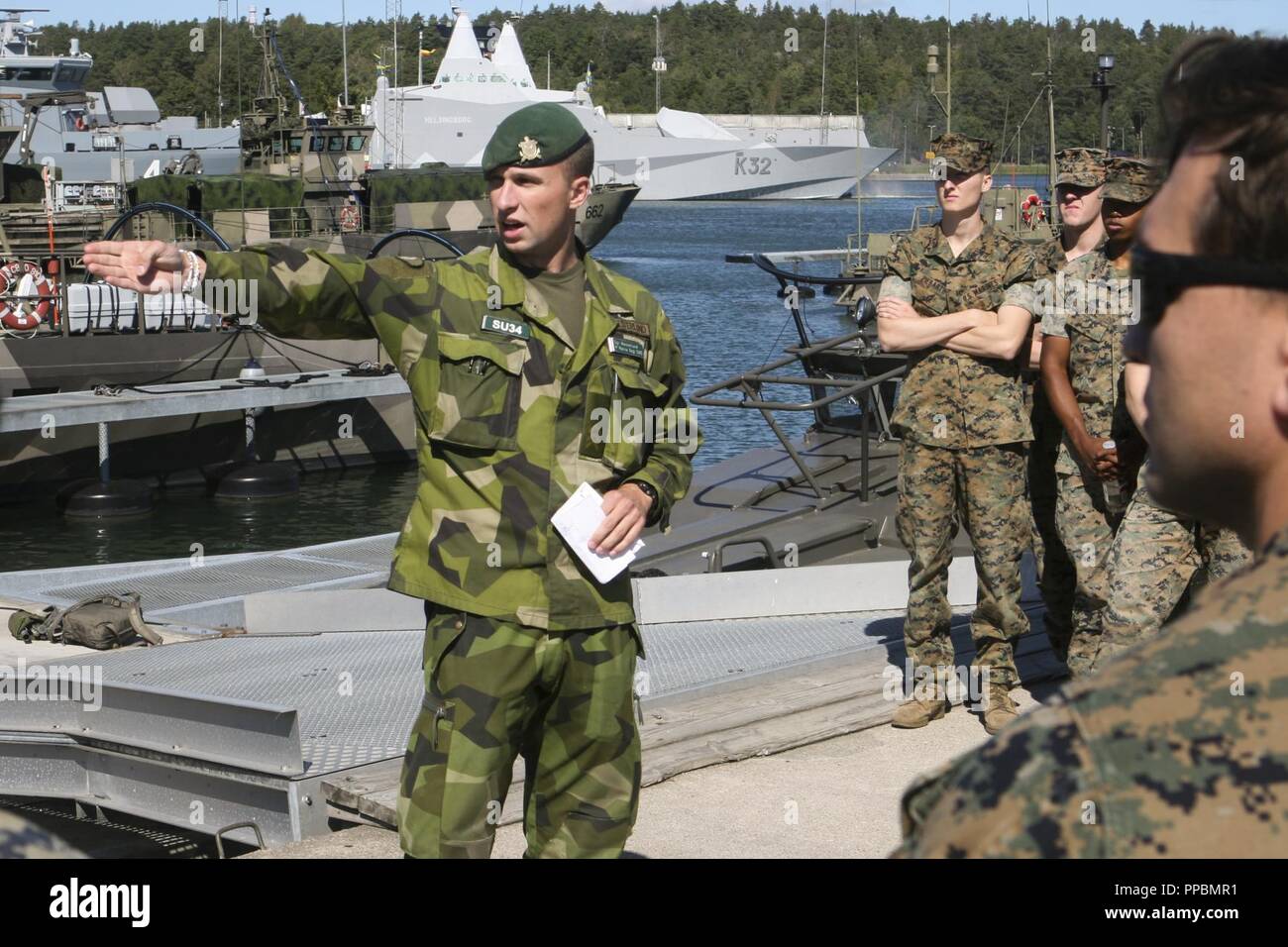 U.S. Marines with Marine Rotational Force-Europe 18.1 receive Swedish ...