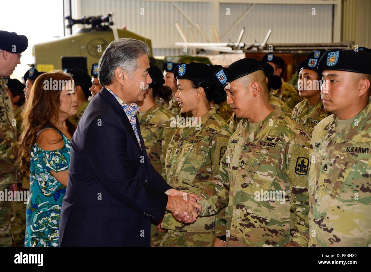 Governor David Y. Ige bid farewell to Master Sgt. Cesar Ramirez II from ...