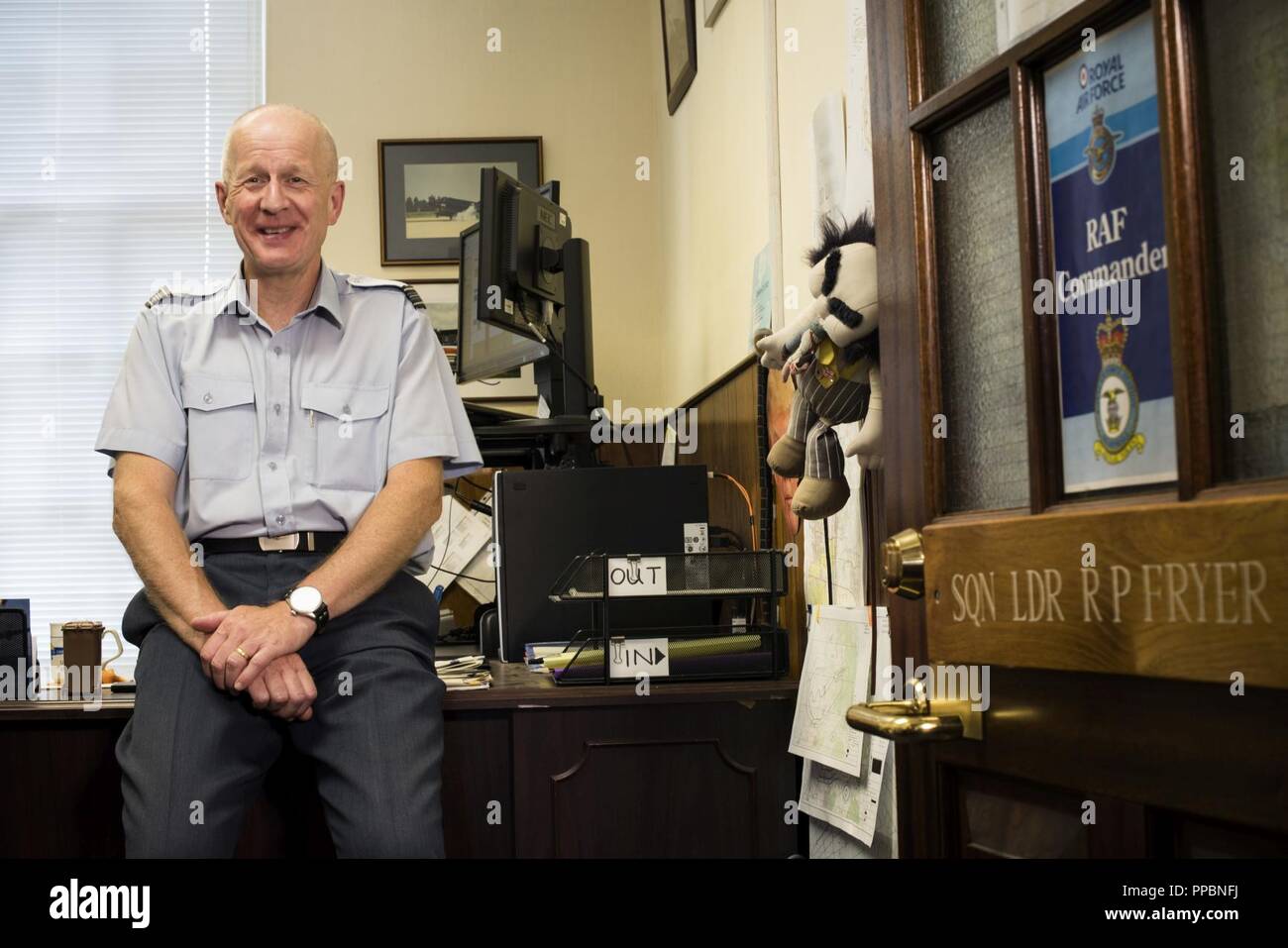 Royal Air Force Sqn. Ldr. Richard Fryer, RAF Mildenhall station ...